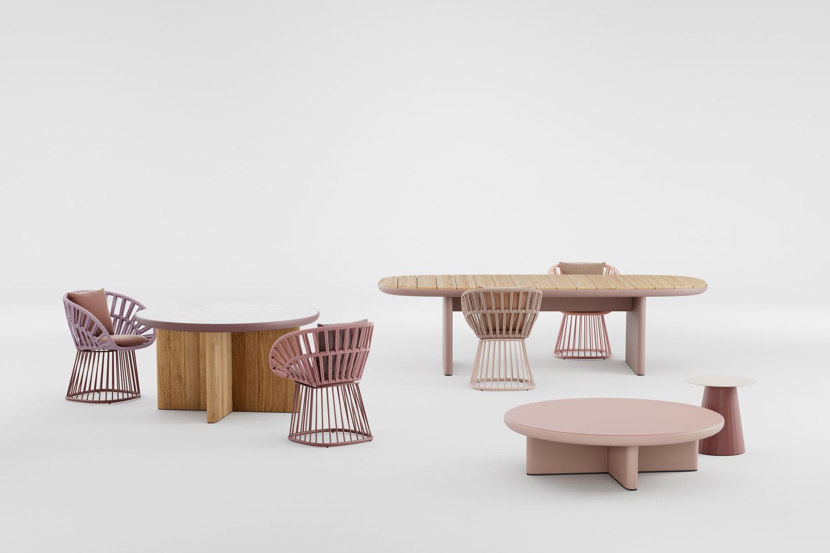 CALA Teak garden side table By Kettal | design Doshi Levien