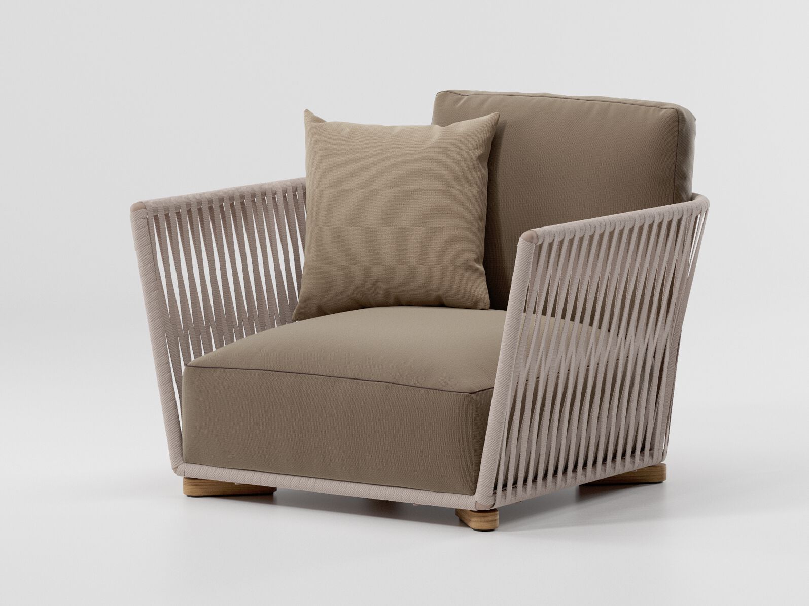 GRAND BITTA Garden armchair with armrests By Kettal | design Rodolfo ...