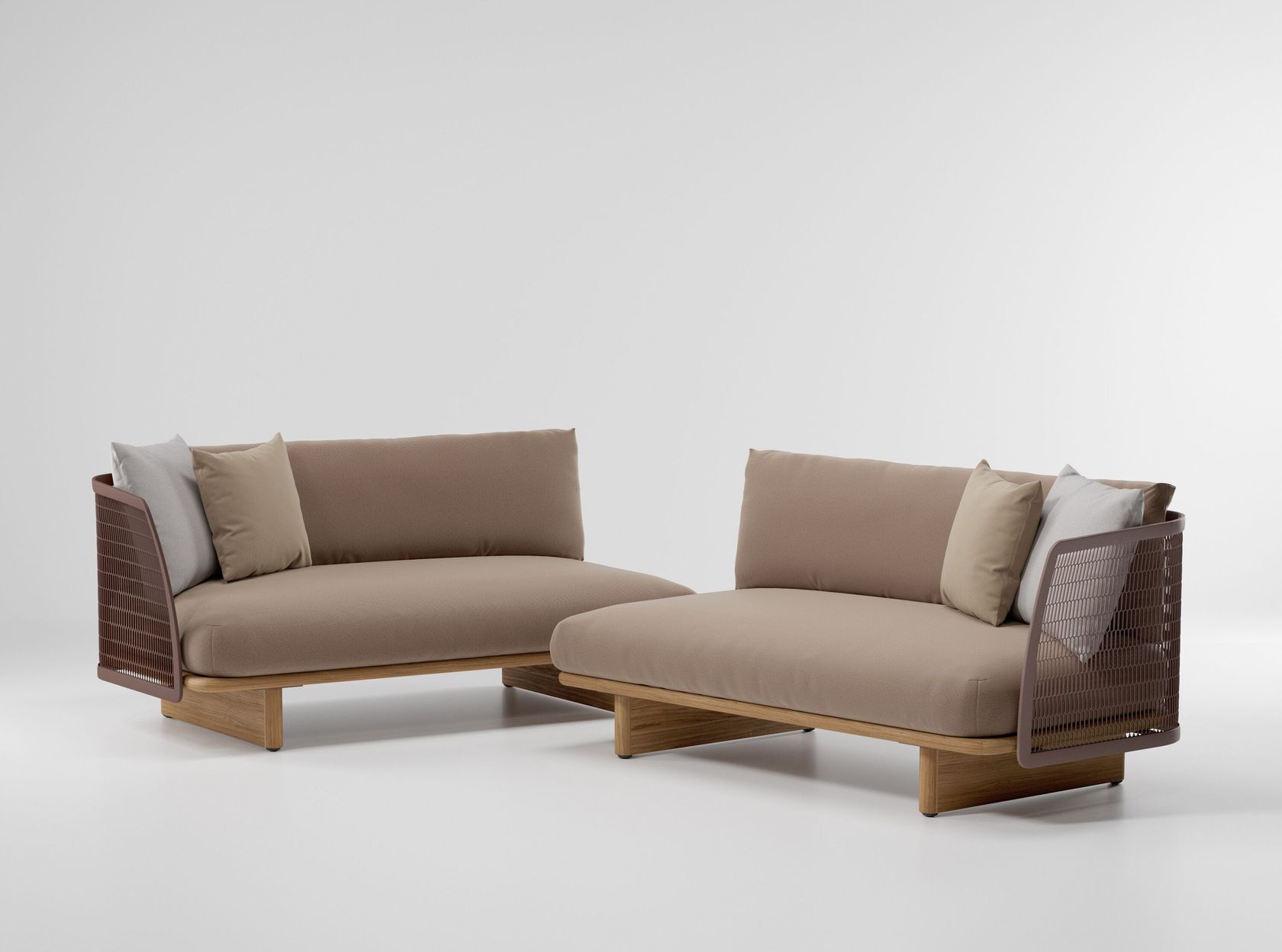 MESH Modular fabric garden sofa By Kettal | design Patricia Urquiola