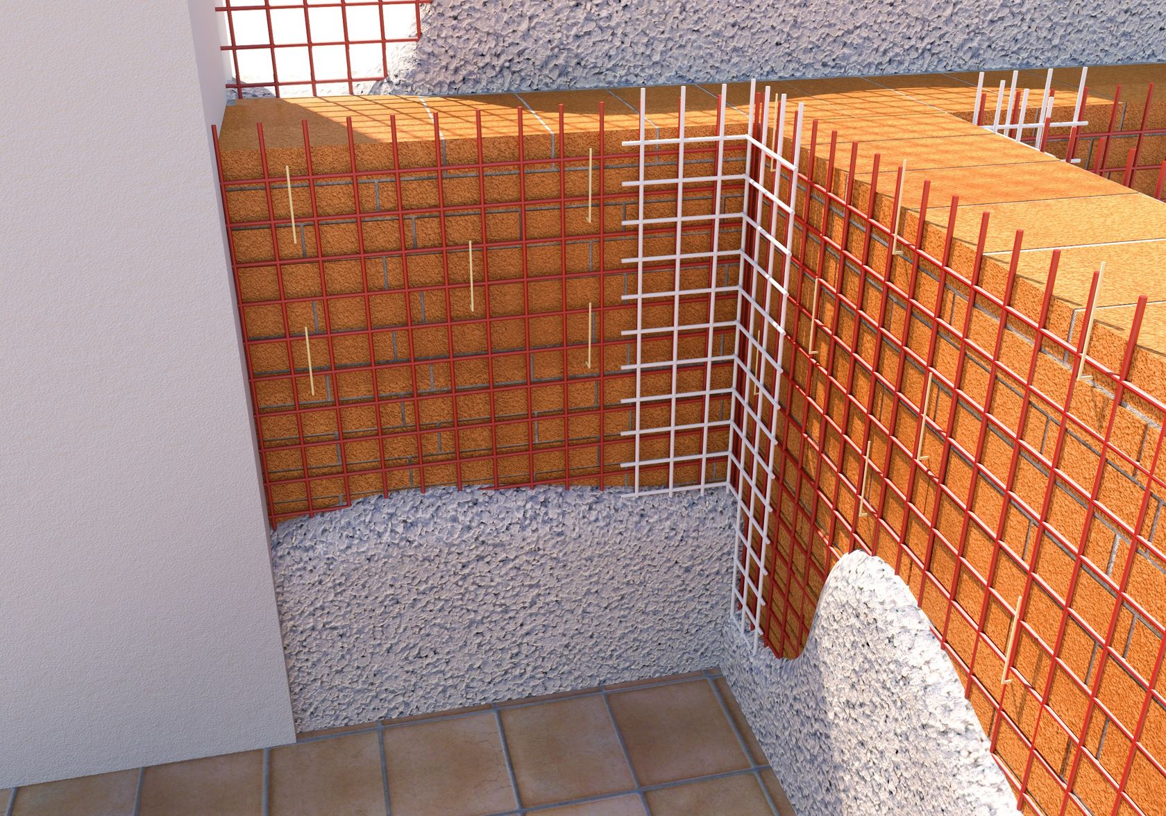 Fiberglass FRP rebar FIBERGLASS L Armatex Collection By Biemme