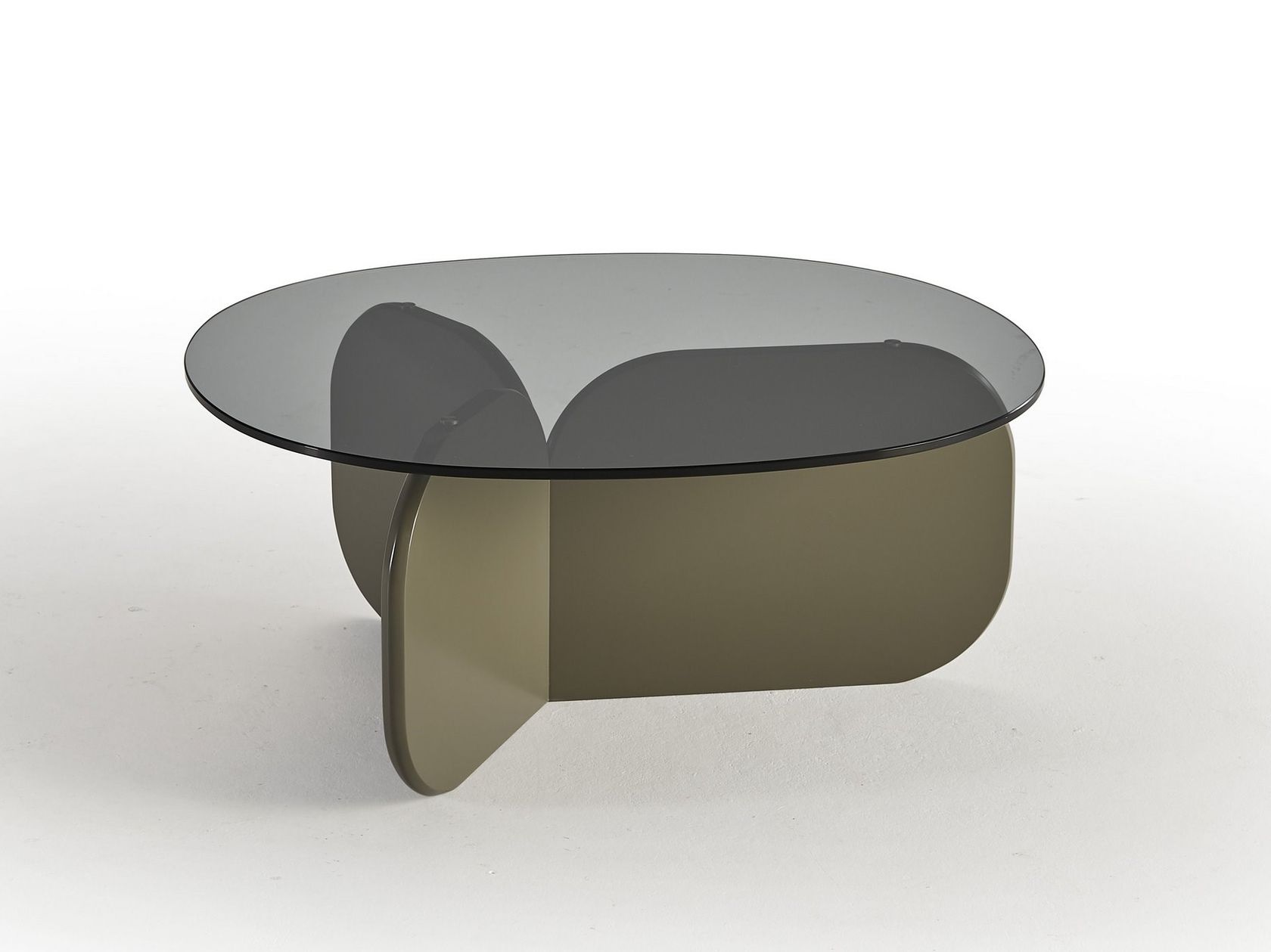 LA ISLA Oval glass coffee table By Sancal | design NOTE Design Studio