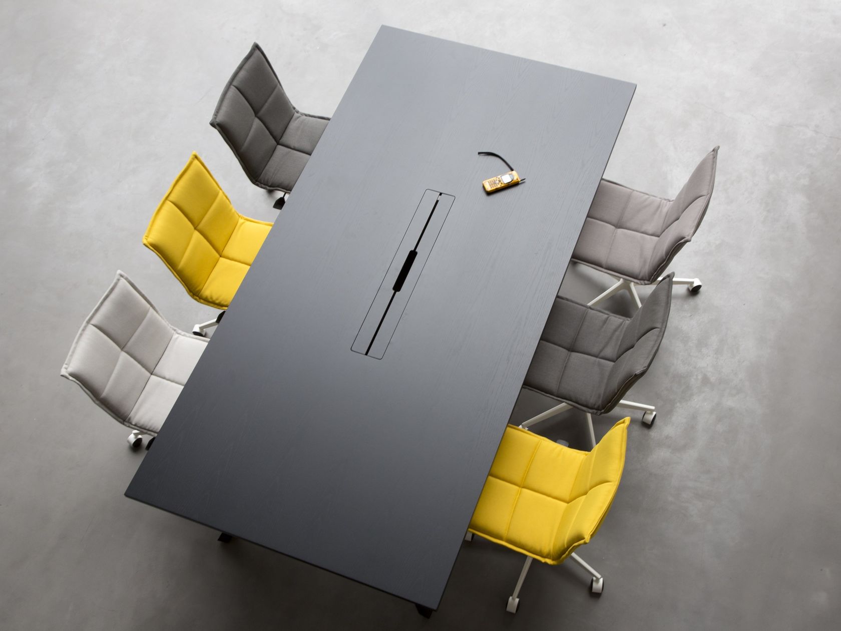 LAB Rectangular wooden meeting table with cable management By Inno ...