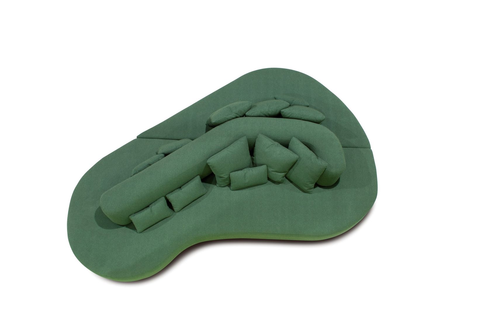 LAB ORGANIC IV Double-sided curved fabric sofa By Crearte Collections