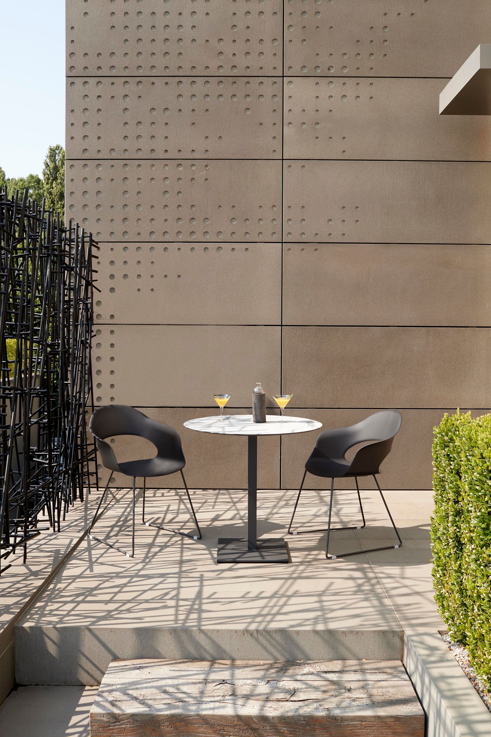 LADY B Sled base technopolymer chair with armrests By SCAB DESIGN ...