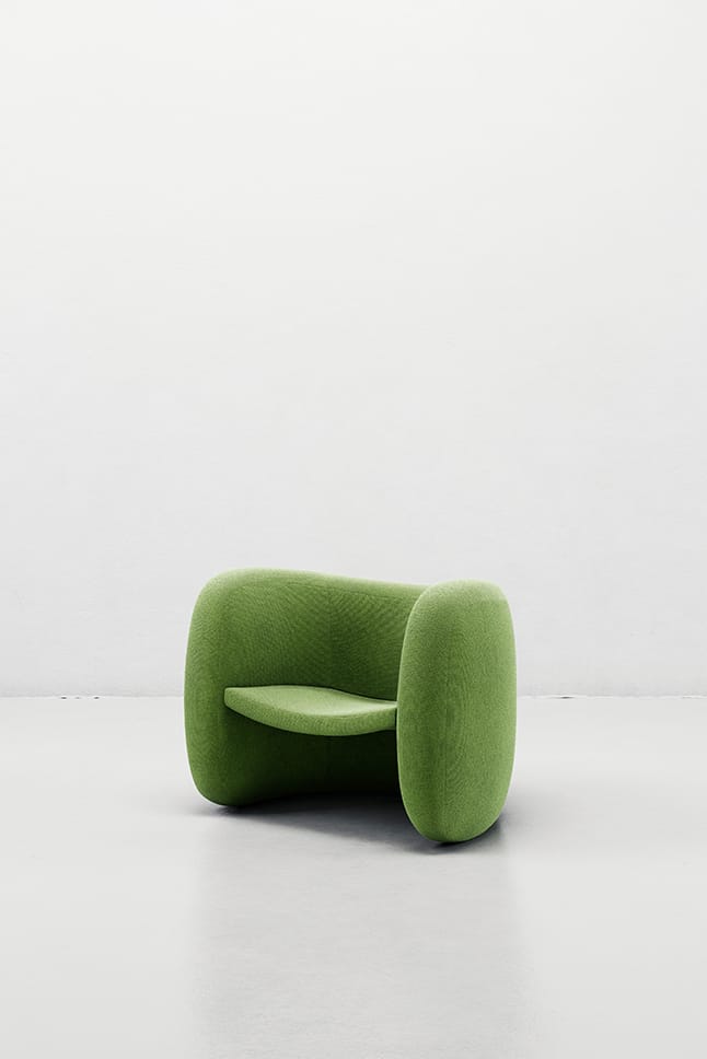 LAGOA Fabric easy chair with armrests By Tacchini | design Zanini de Zanine