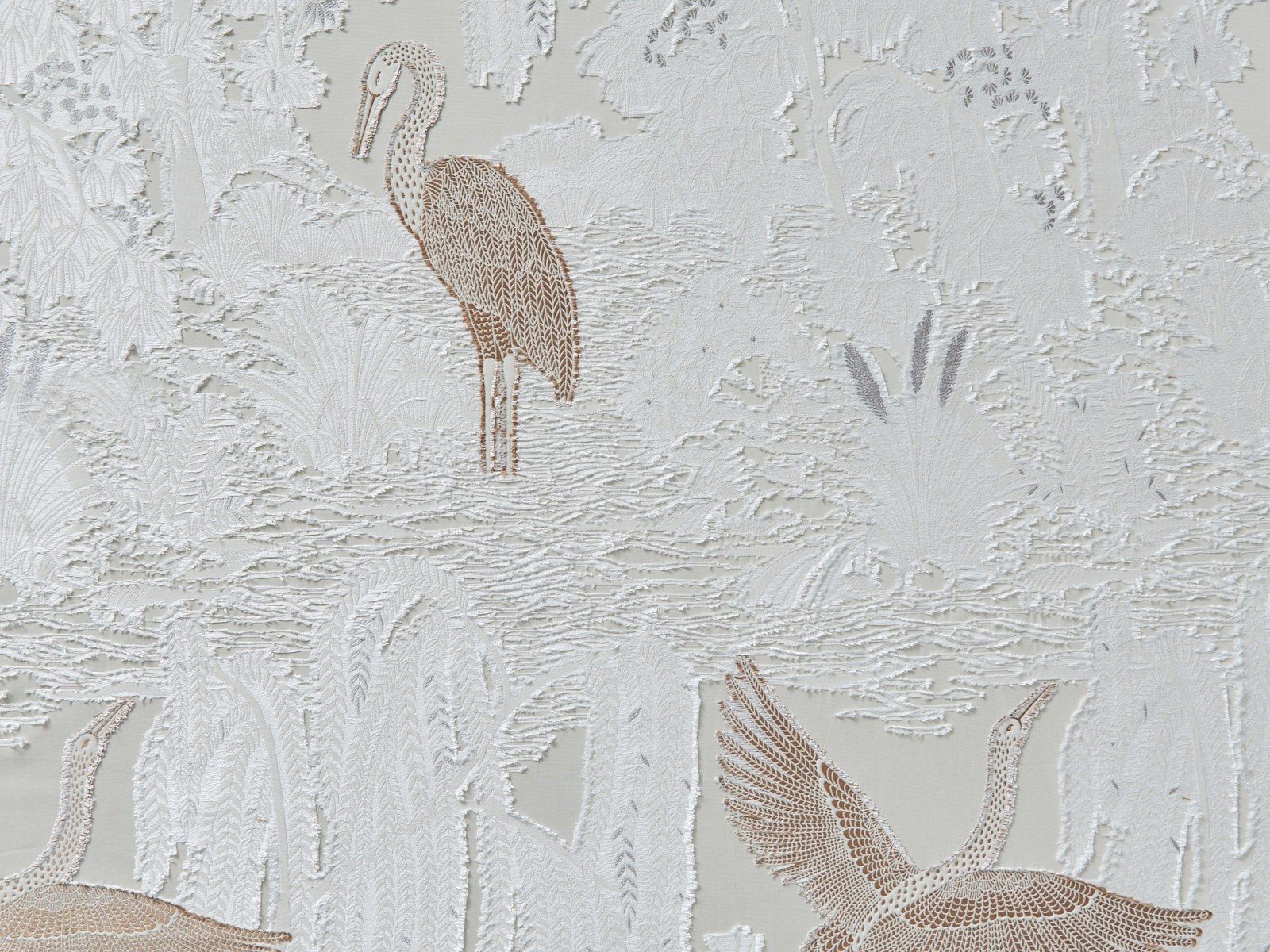 LAKEVIEW Embroidered cotton and viscose fabric By Zimmer + Rohde