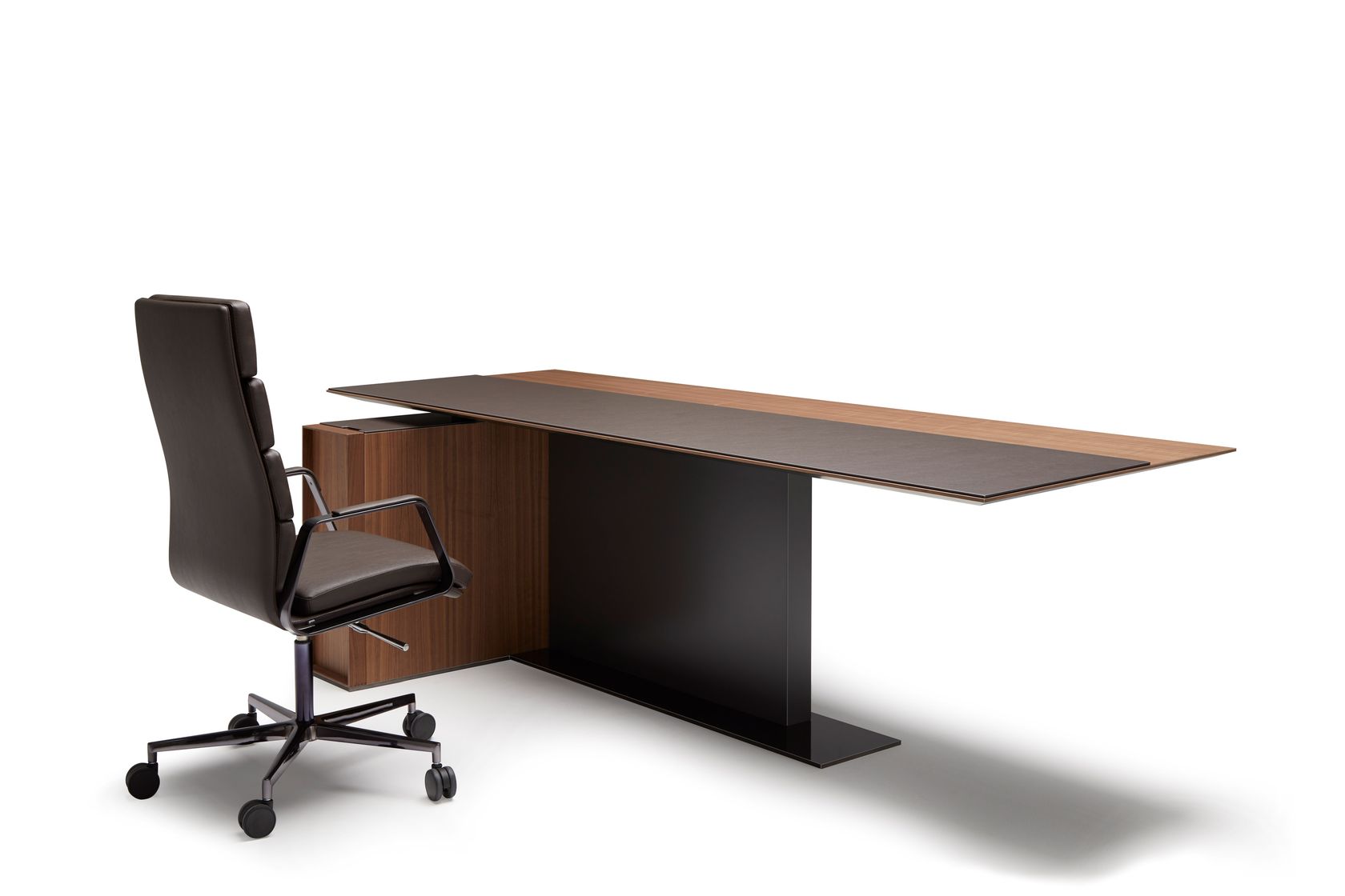 LAMESA | Executive desk Rectangular walnut executive desk By José ...
