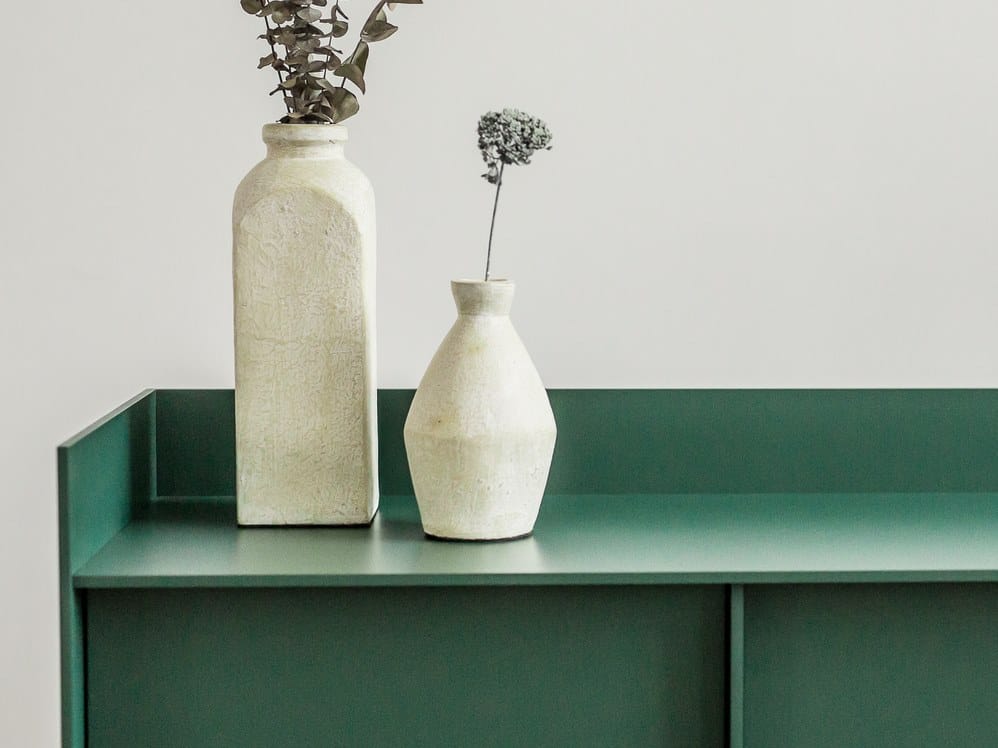 MDF sideboard with doors LANDING PINE GREEN By Viruna design etc.etc.