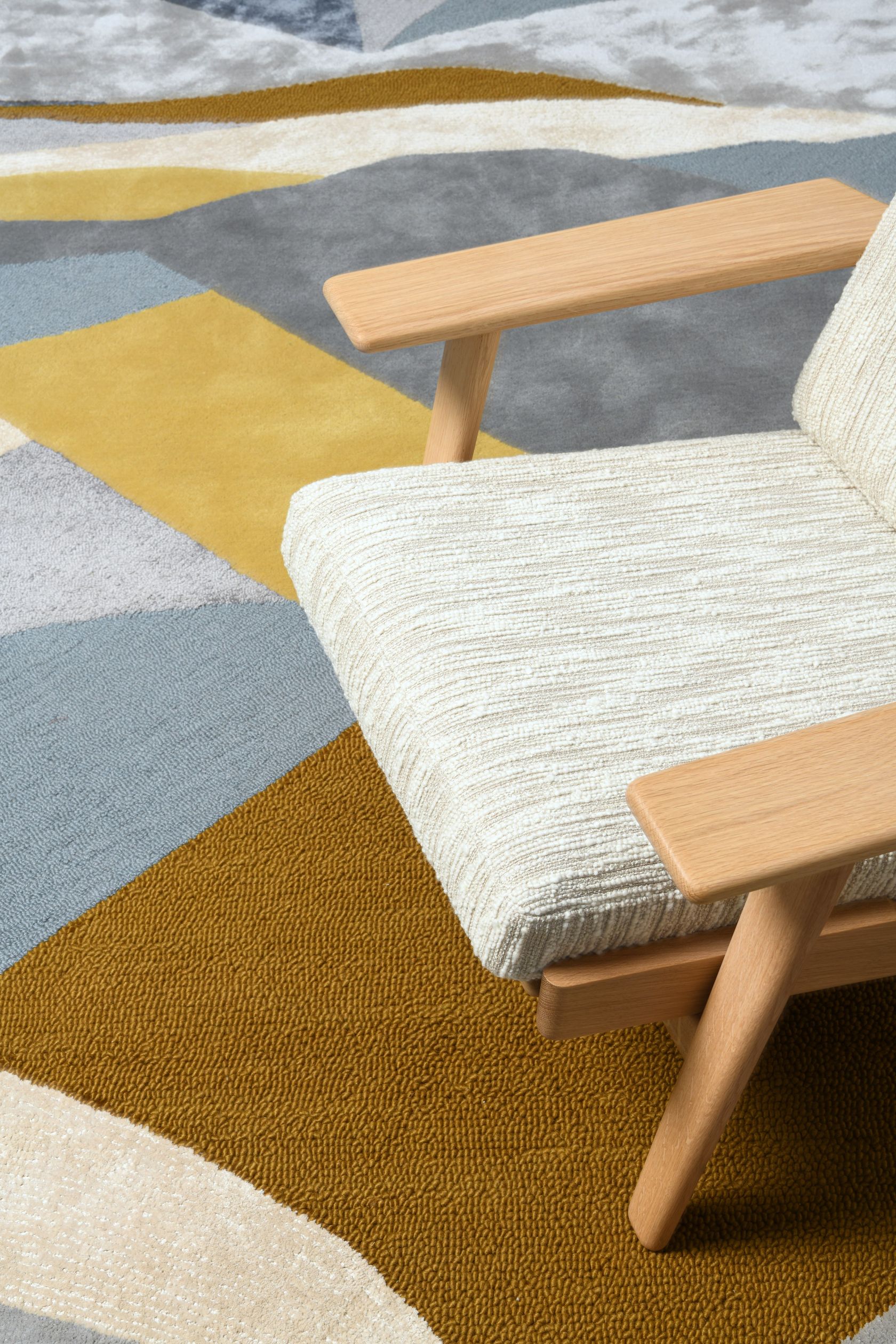 Tapis à motifs rectangulaire en laine LANDSCAPE Collection Borealis By ...