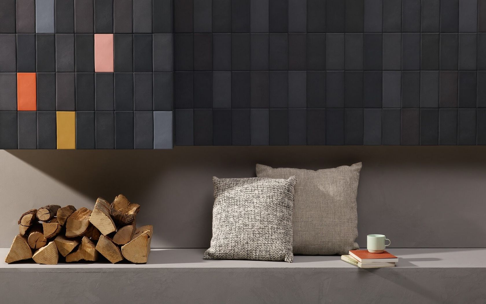 Glazed stoneware wall/floor tiles LANE POLY BLACK Lane Collection By ...