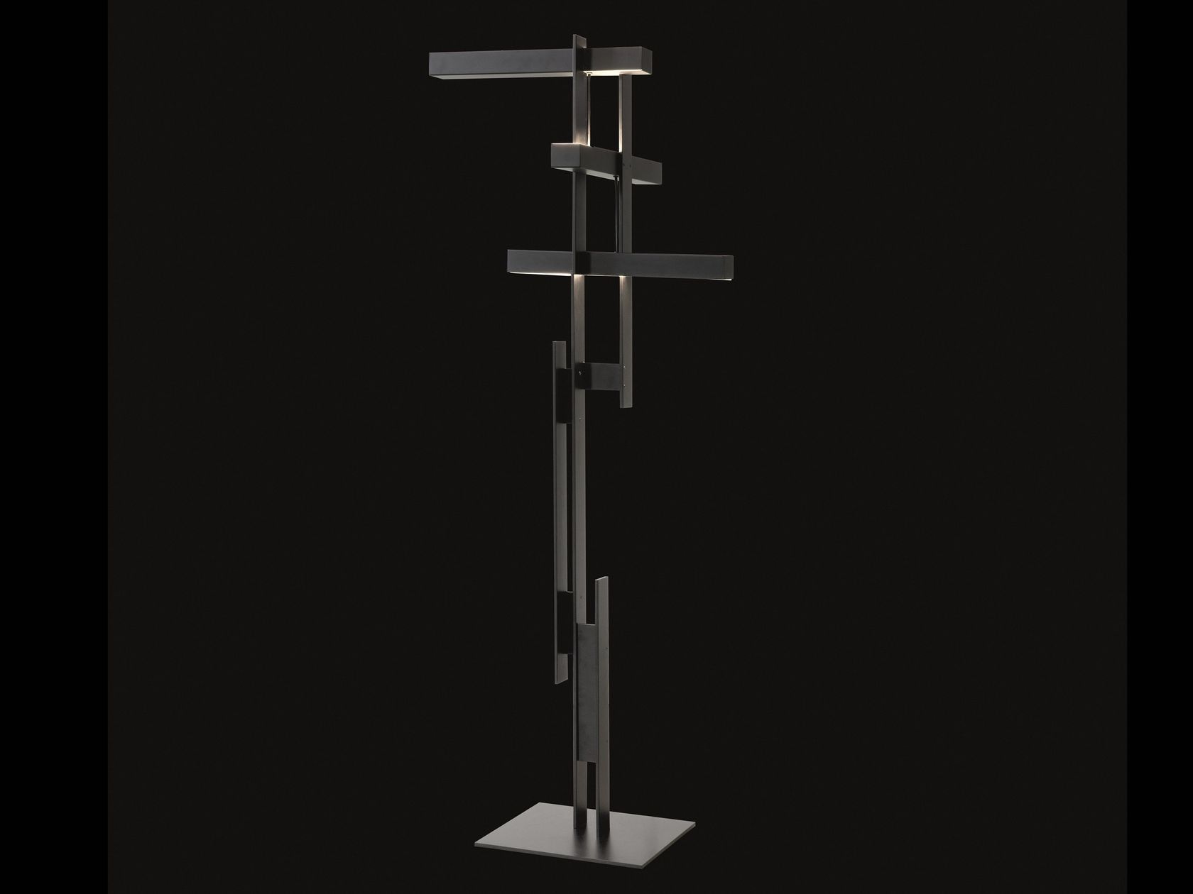 LED direct-indirect light floor lamp LAS - 376 By Oluce design mist-o