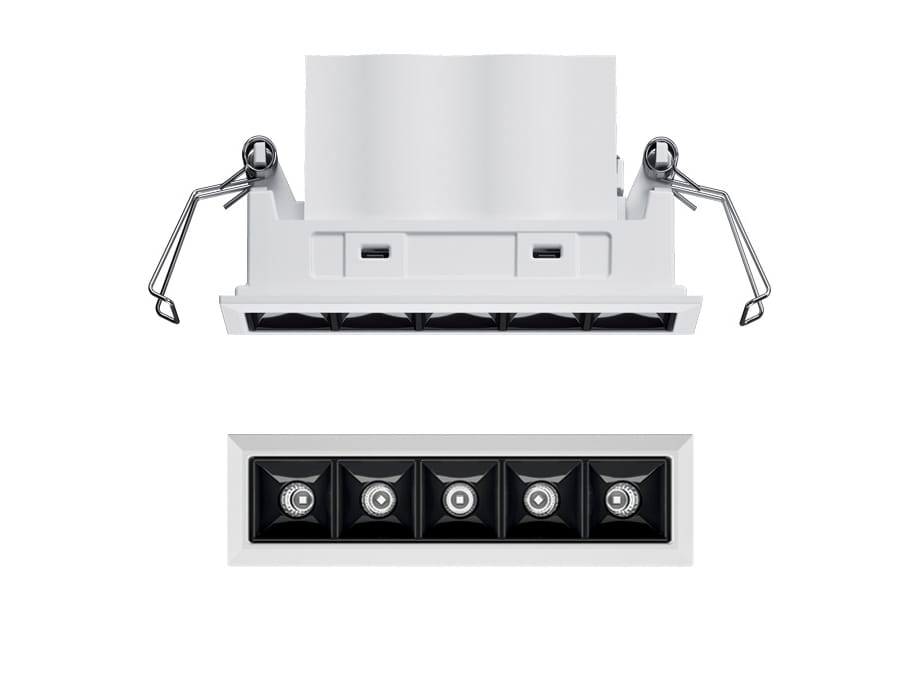 LASER BLADE XS Recessed LED die cast aluminium spotlight for false ...