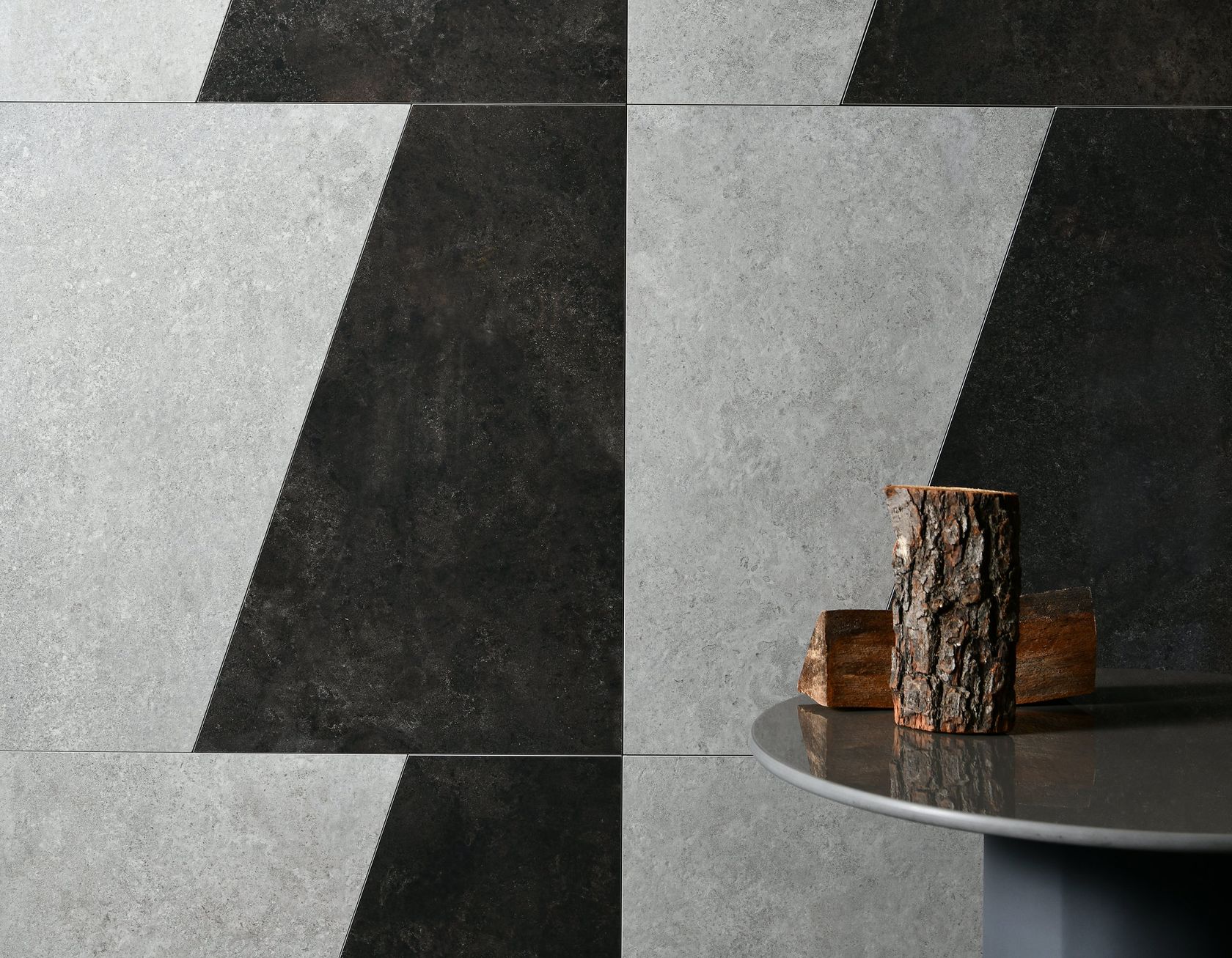 Colour shade wall/floor tiles with stone effect LAVA By Museum