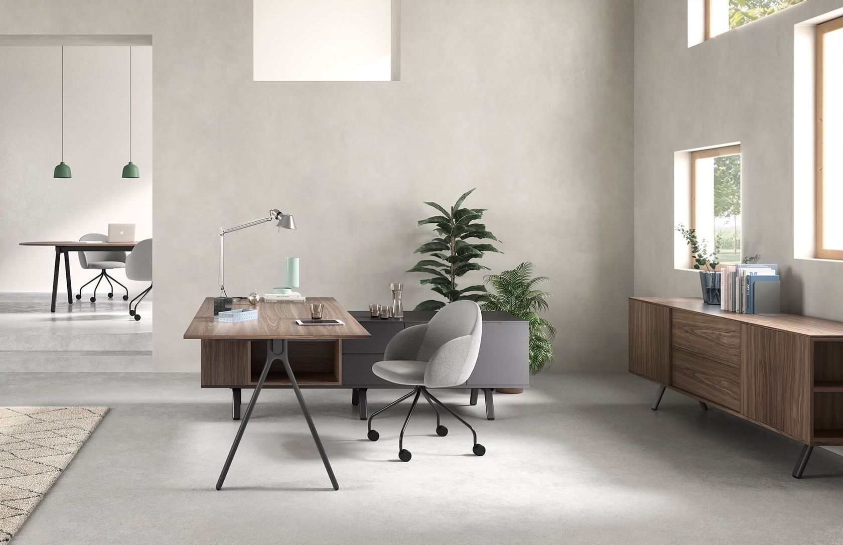 LAY Executive desk with shelves By Archiutti | design E-ggs