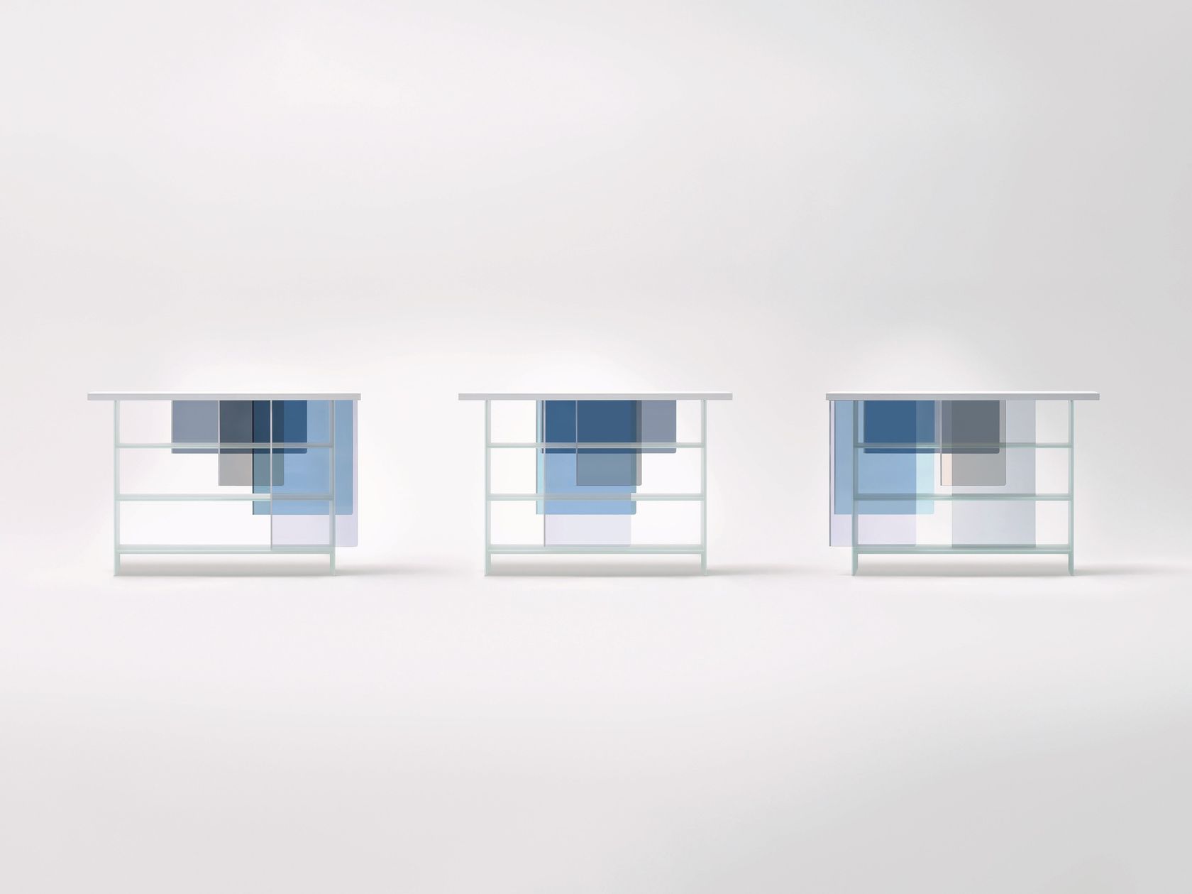 LAYERS Bookcase By Glas Italia | design Nendo