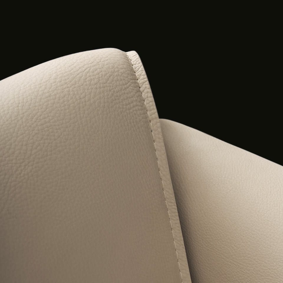 LE CLUB Leather armchair with armrests By Poliform | design Jean-Marie ...