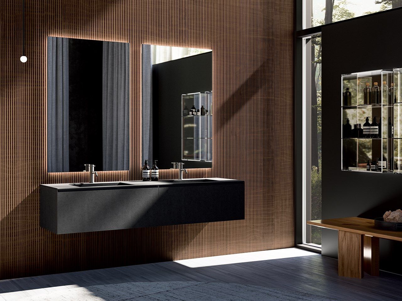 LE RIGHE Wooden boiserie By ITLAS