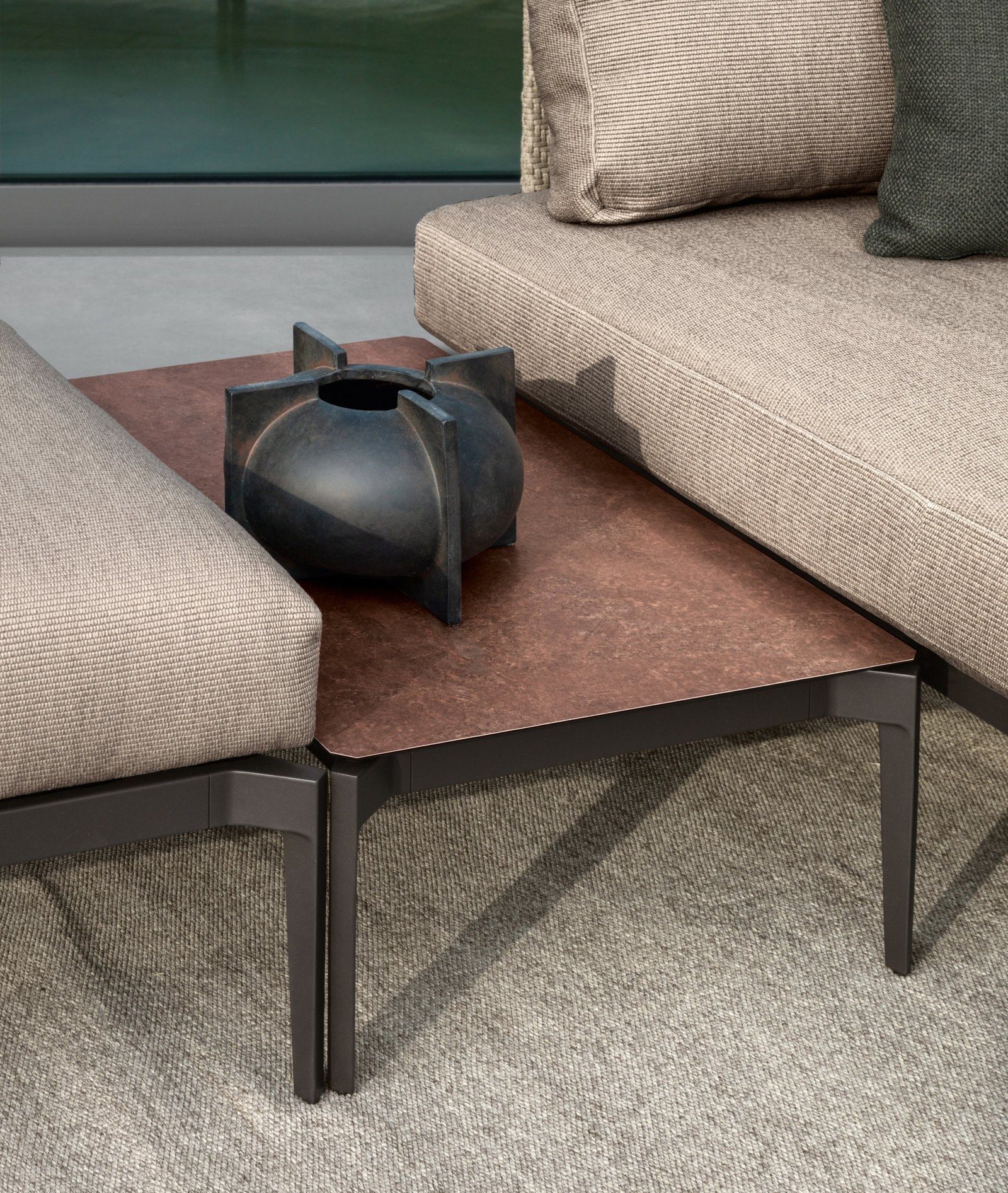 LEAF Rectangular garden side table By Talenti | design Marco Acerbis