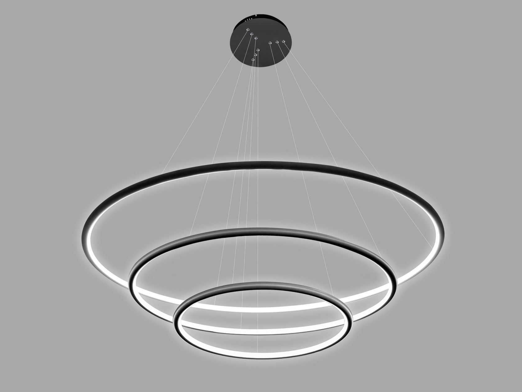 LED aluminium pendant lamp LED RINGS NO.3 By Altavola Design