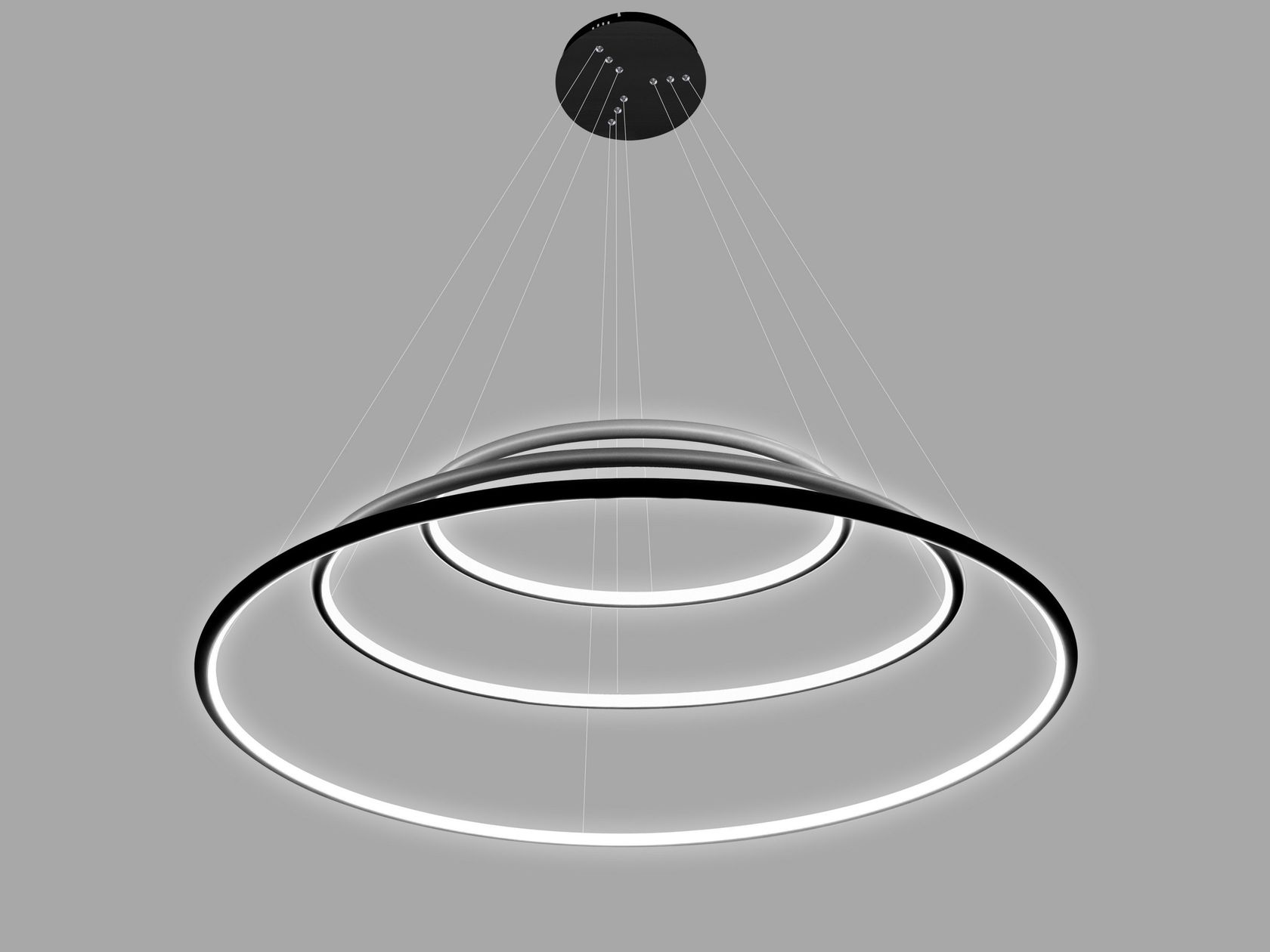LED aluminium pendant lamp LED RINGS NO.3 By Altavola Design