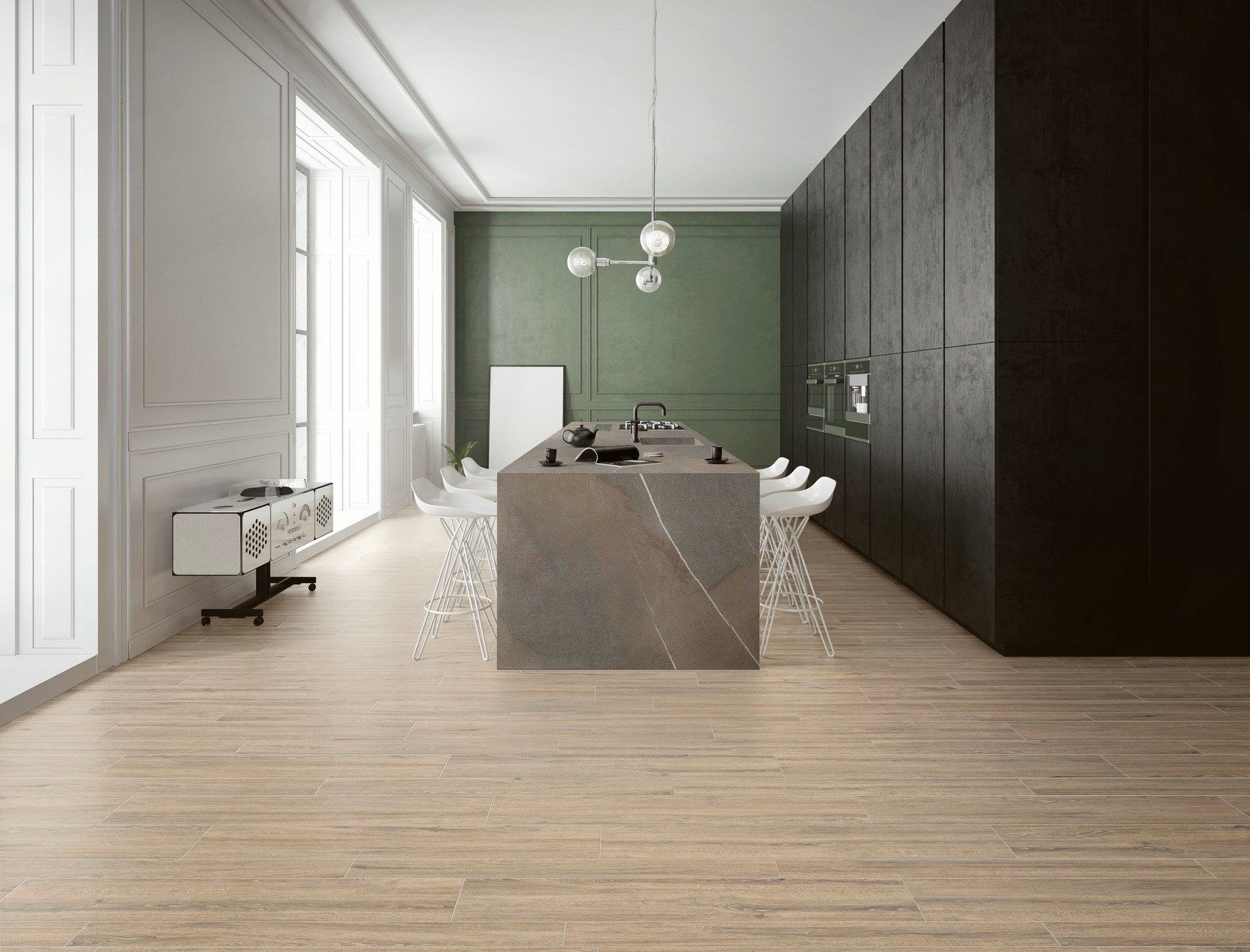 LEGNI HIGH-TECH - ROVERE BUCKSKIN Porcelain stoneware wall/floor slabs ...