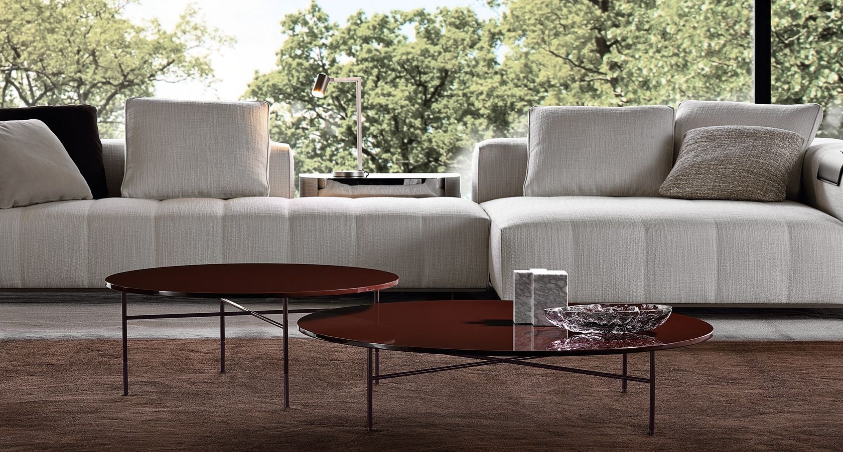 LELONG | Round coffee table By Minotti design Rodolfo Dordoni