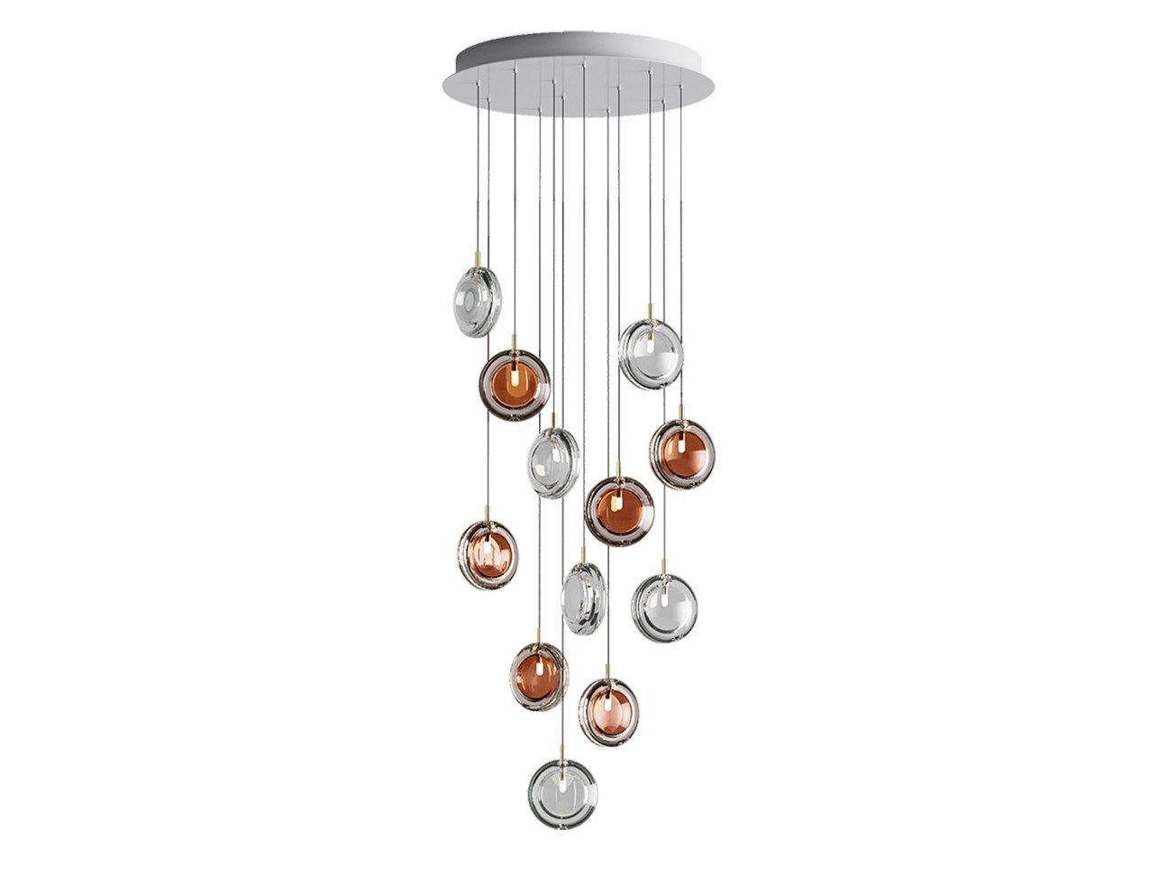 LENS 9 Handmade glass pendant lamp By Bomma