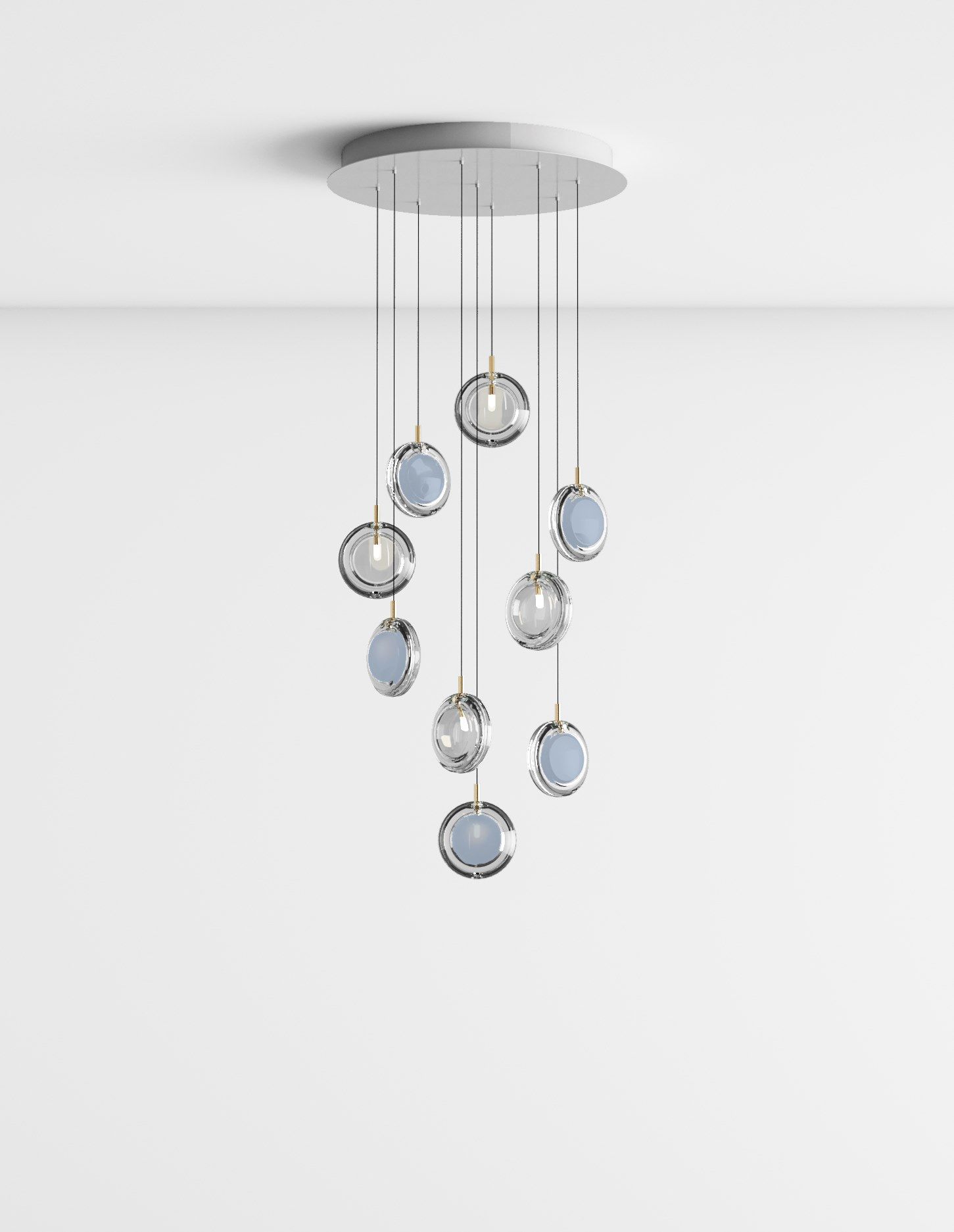 LENS 9 Handmade glass pendant lamp By Bomma