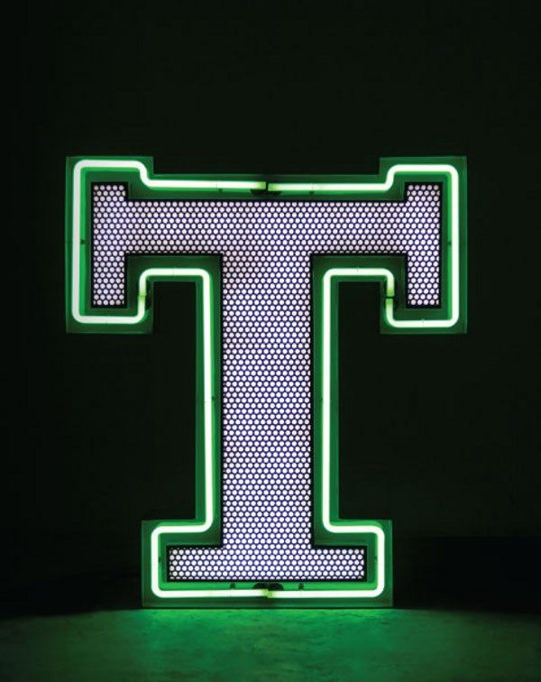 Light letter LETTER T By Delightfull