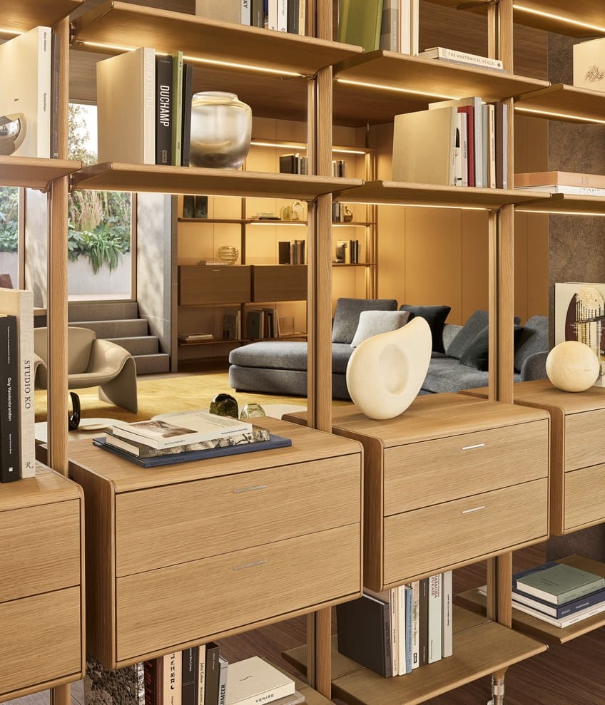 LEXINGTON Bookcase By Poliform | design Jean-Marie Massaud