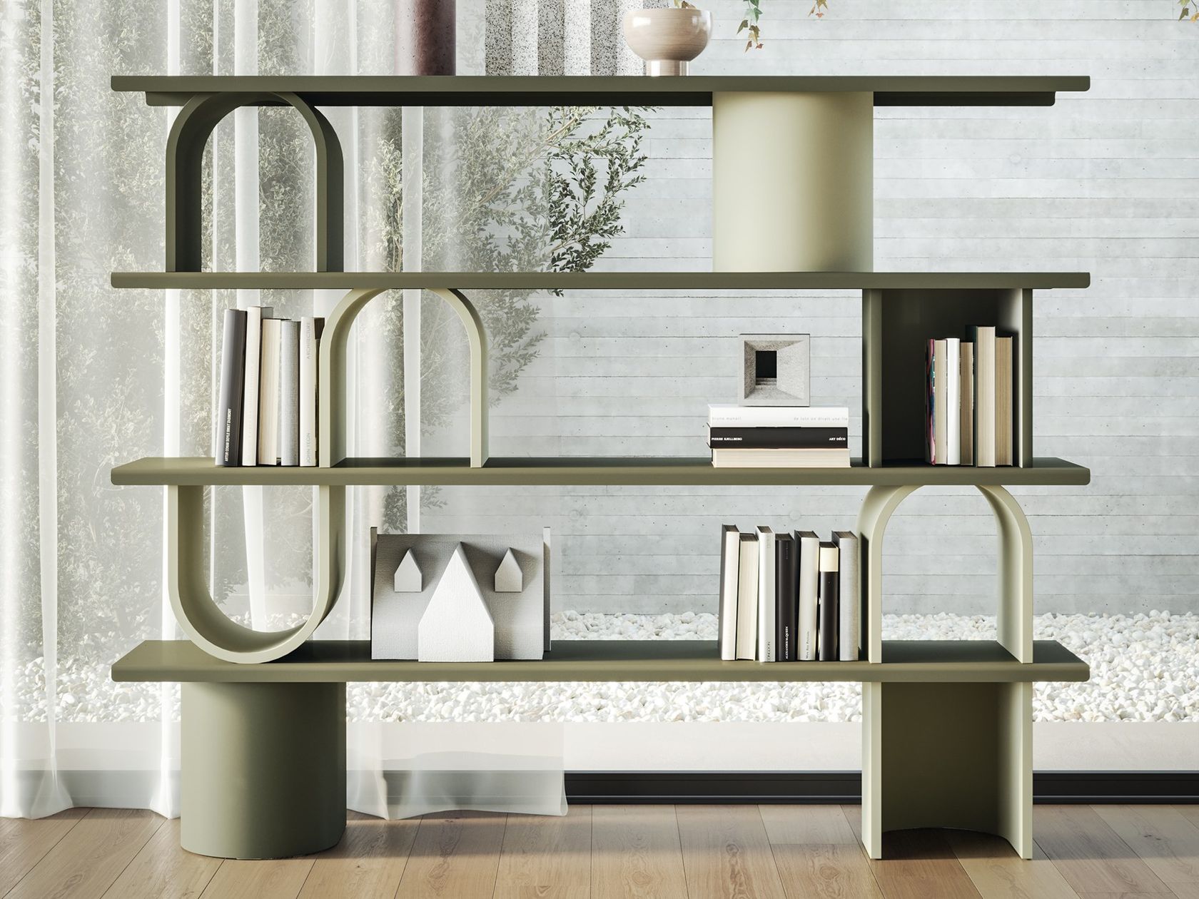 LIBERA ROUND bookcase By Ronda Design design Gino Carollo