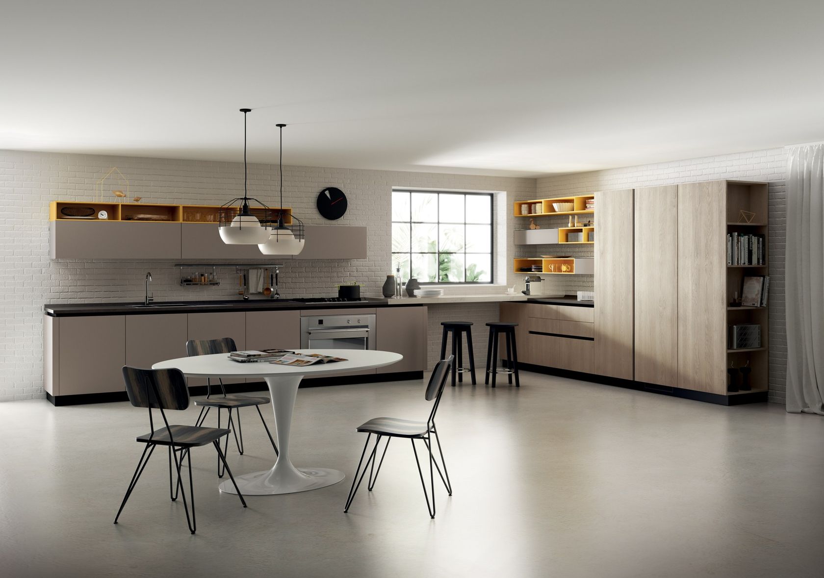 Fitted kitchen LIBERAMENTE Scavolini Line By Scavolini