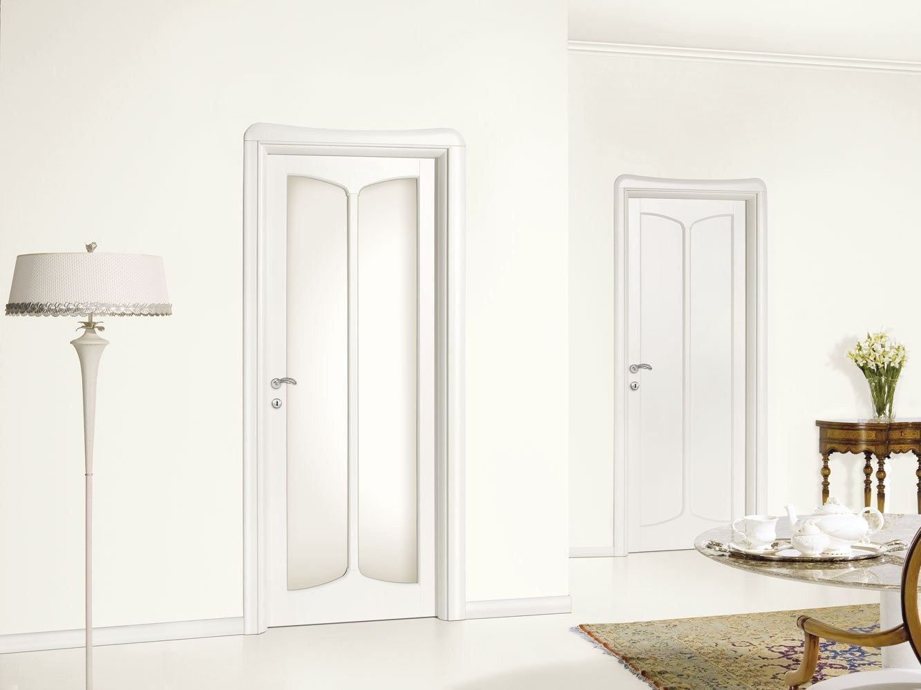 Porta laccata in legno massello e vetro LIBERTY Collezione Liberty By ...