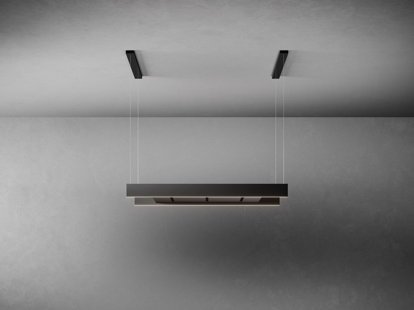 DESIGN Glass and steel island hood with integrated lighting By Falmec