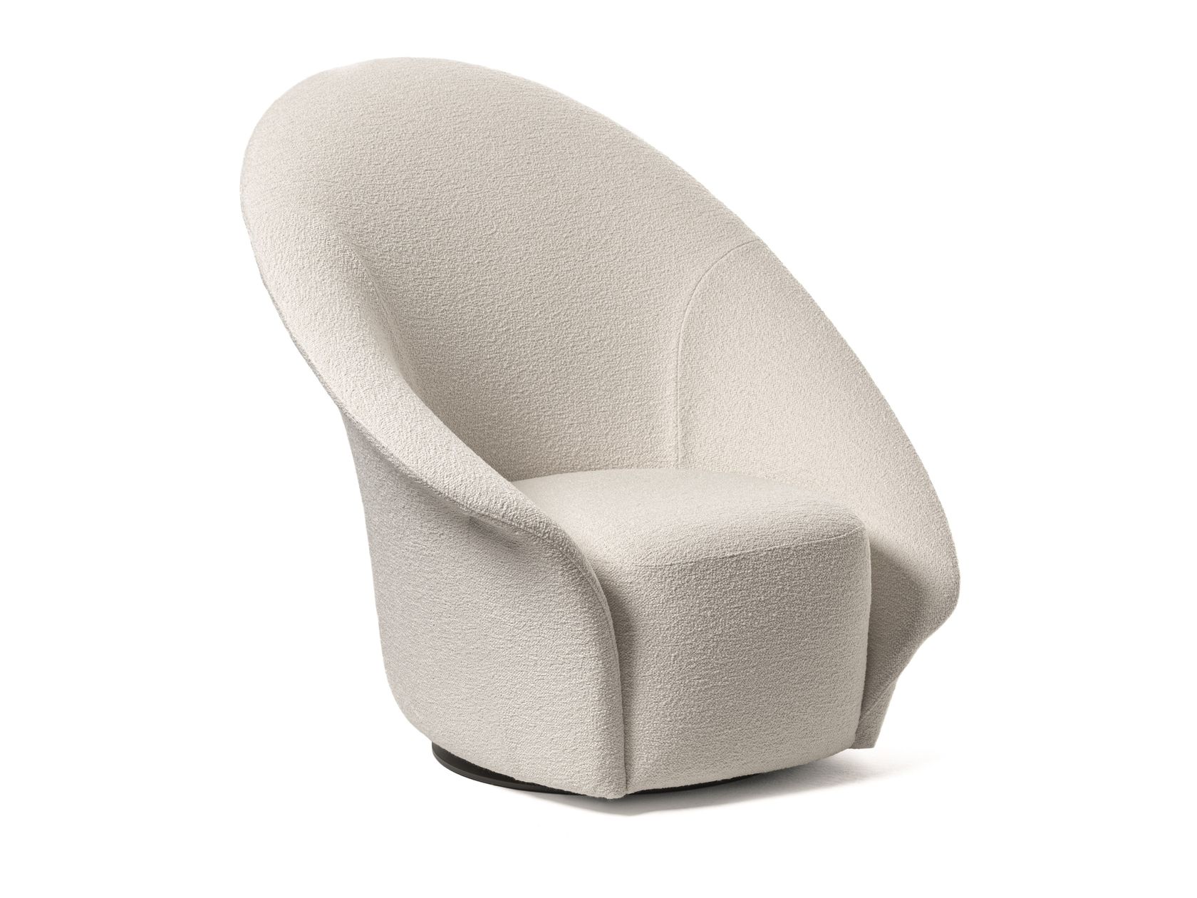 LILIA Swivel upholstered easy chair By Flou