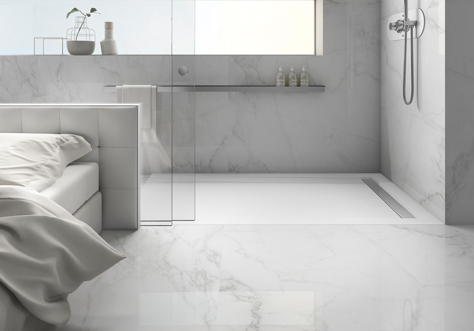 LINE X Piatto doccia rettangolare ultrapiatto By Hidrobox