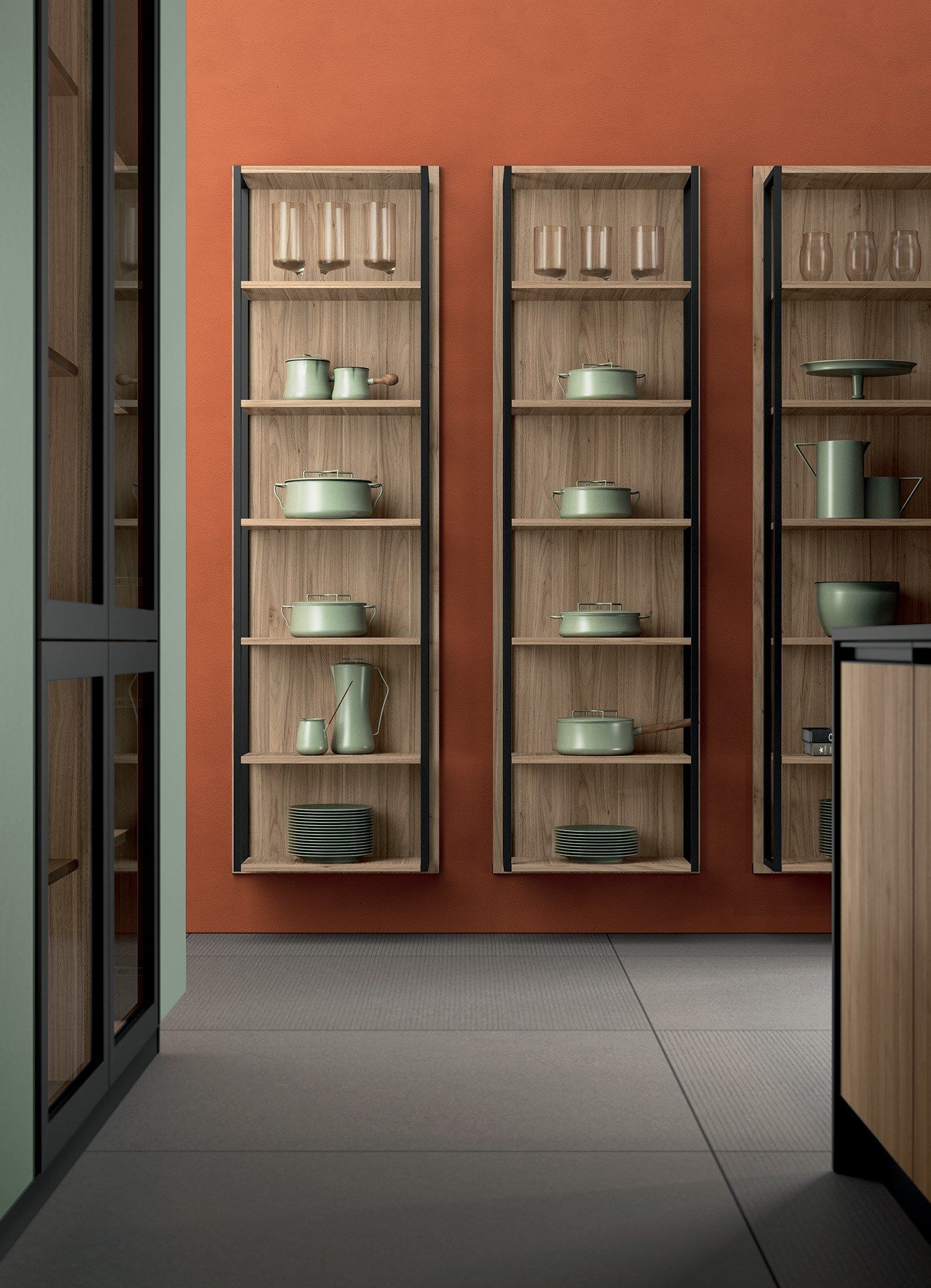 Custom melamine-faced chipboard kitchen LINEA By Colombini Casa