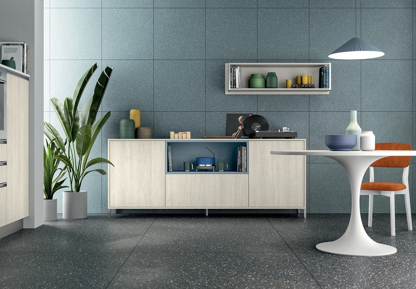 Custom melamine-faced chipboard kitchen LINEA By Colombini Casa