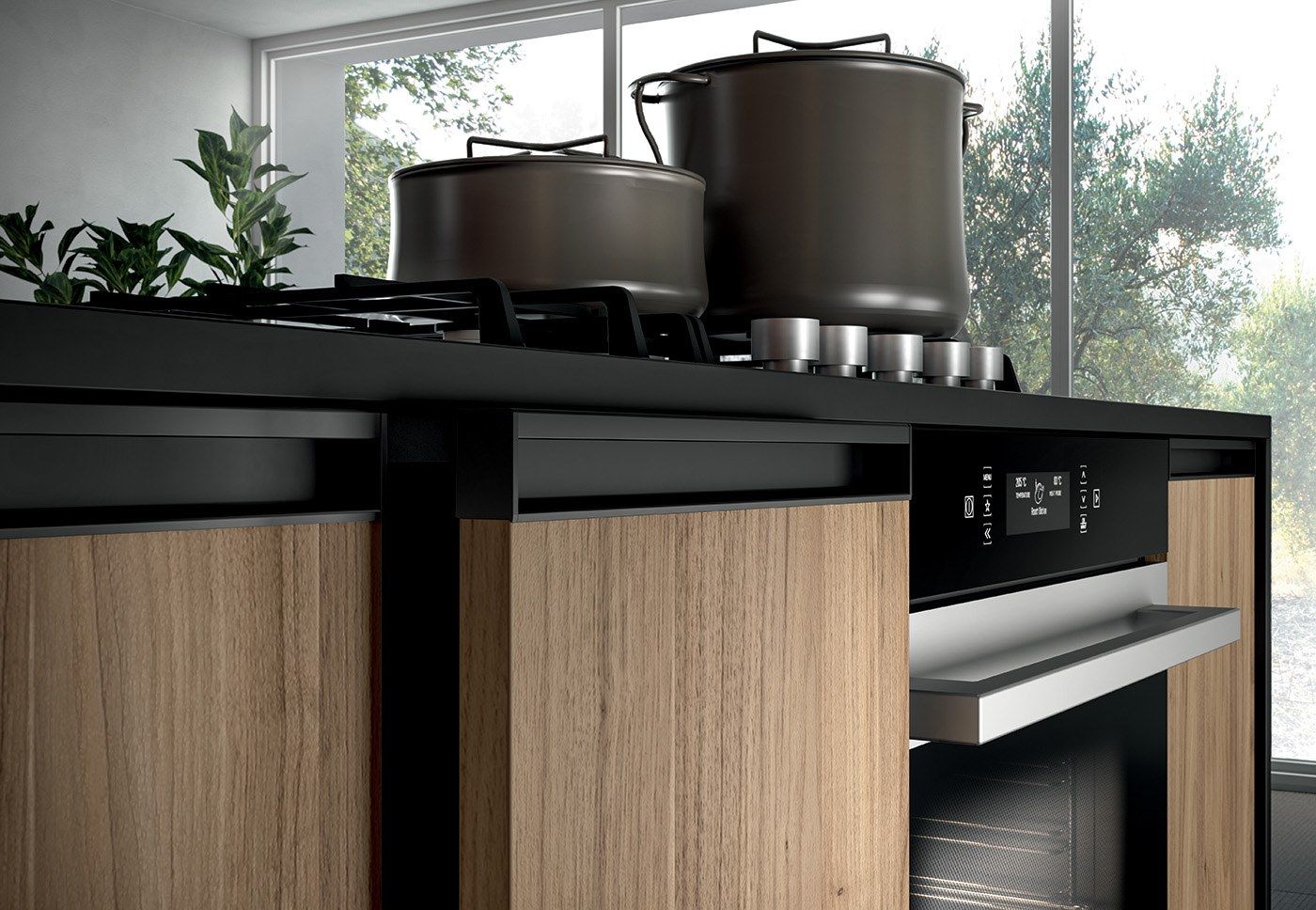 Custom melamine-faced chipboard kitchen LINEA By Colombini Casa