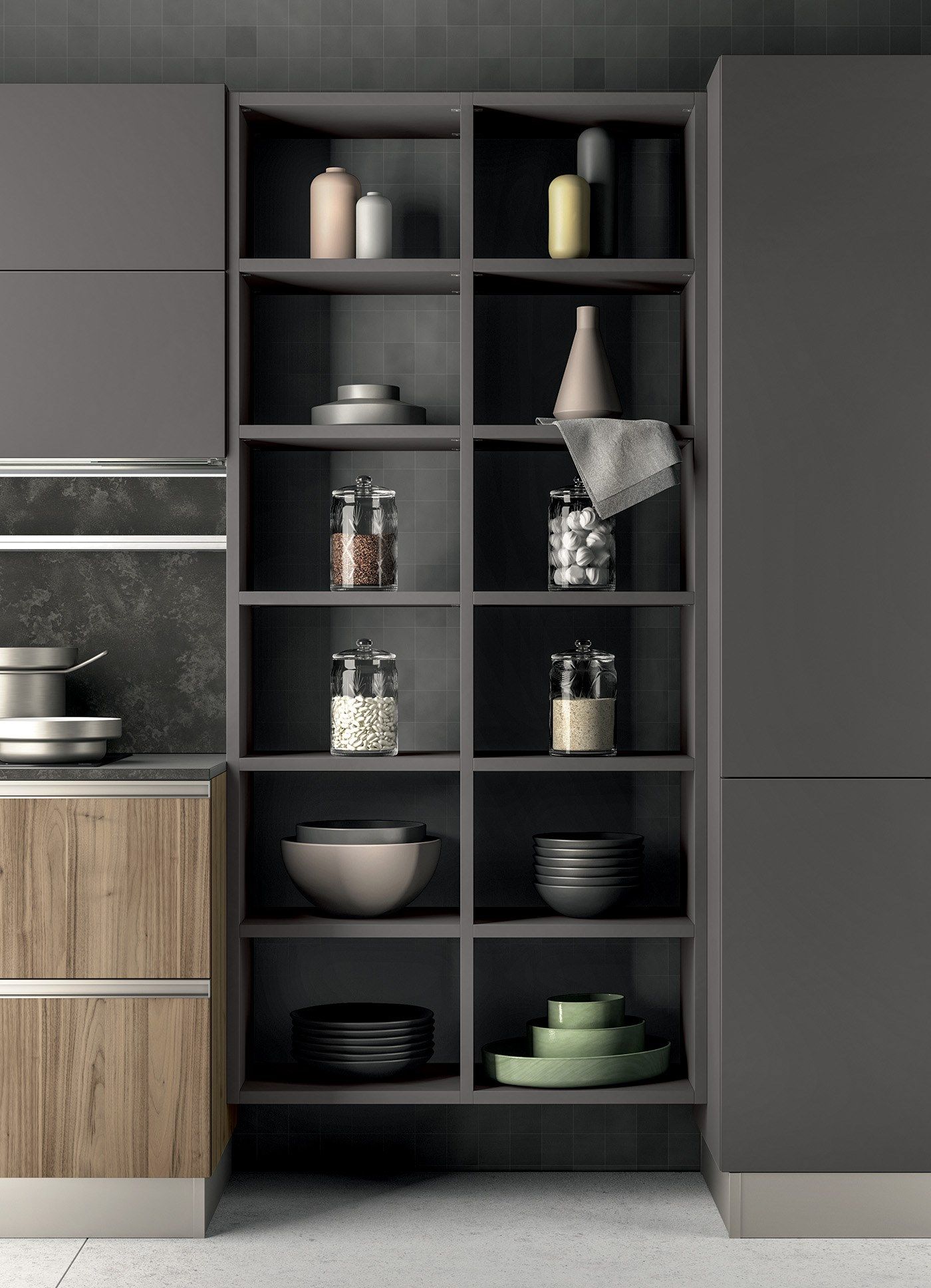 Custom melamine-faced chipboard kitchen LINEA By Colombini Casa
