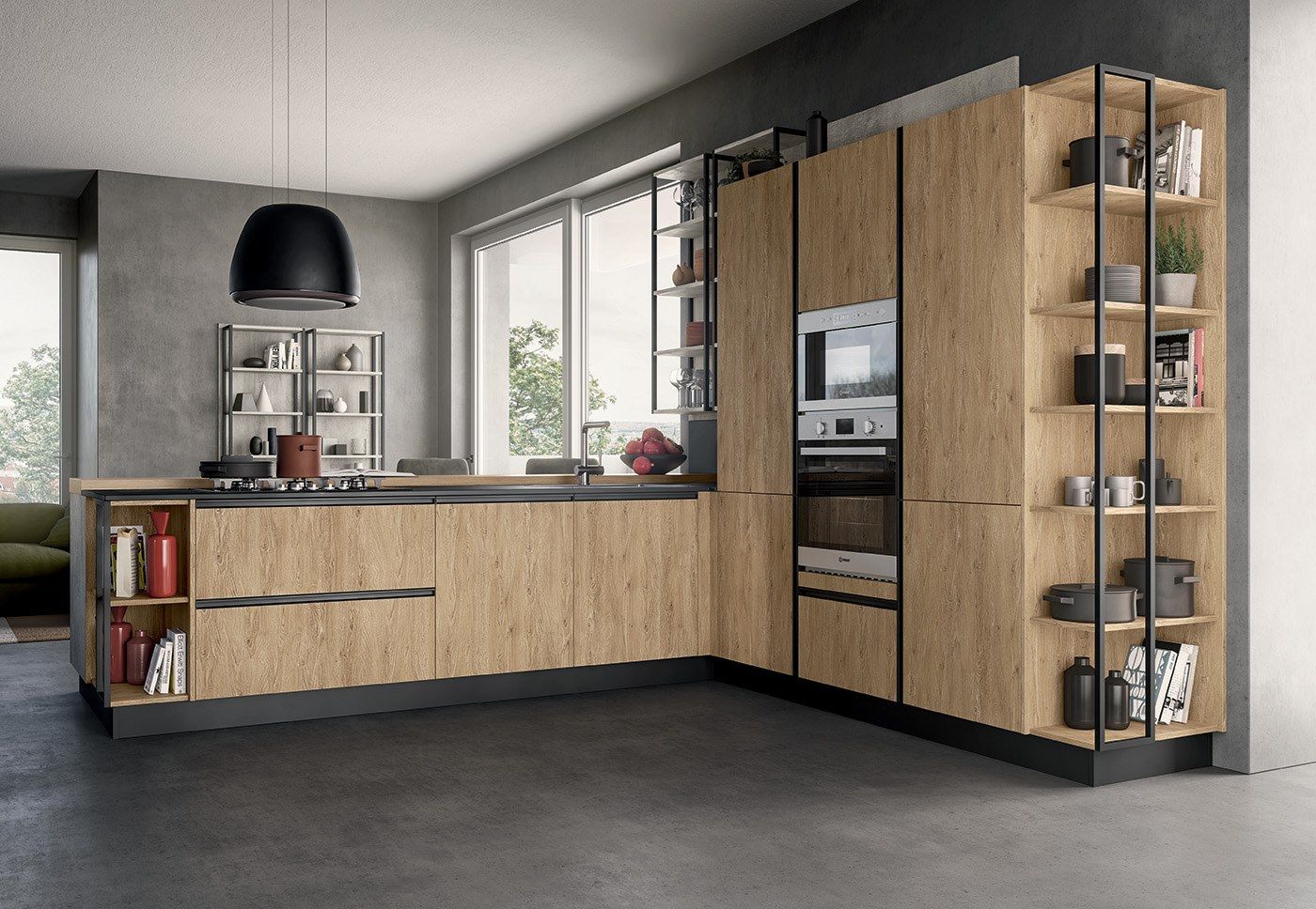 Custom melamine-faced chipboard kitchen LINEA By Colombini Casa