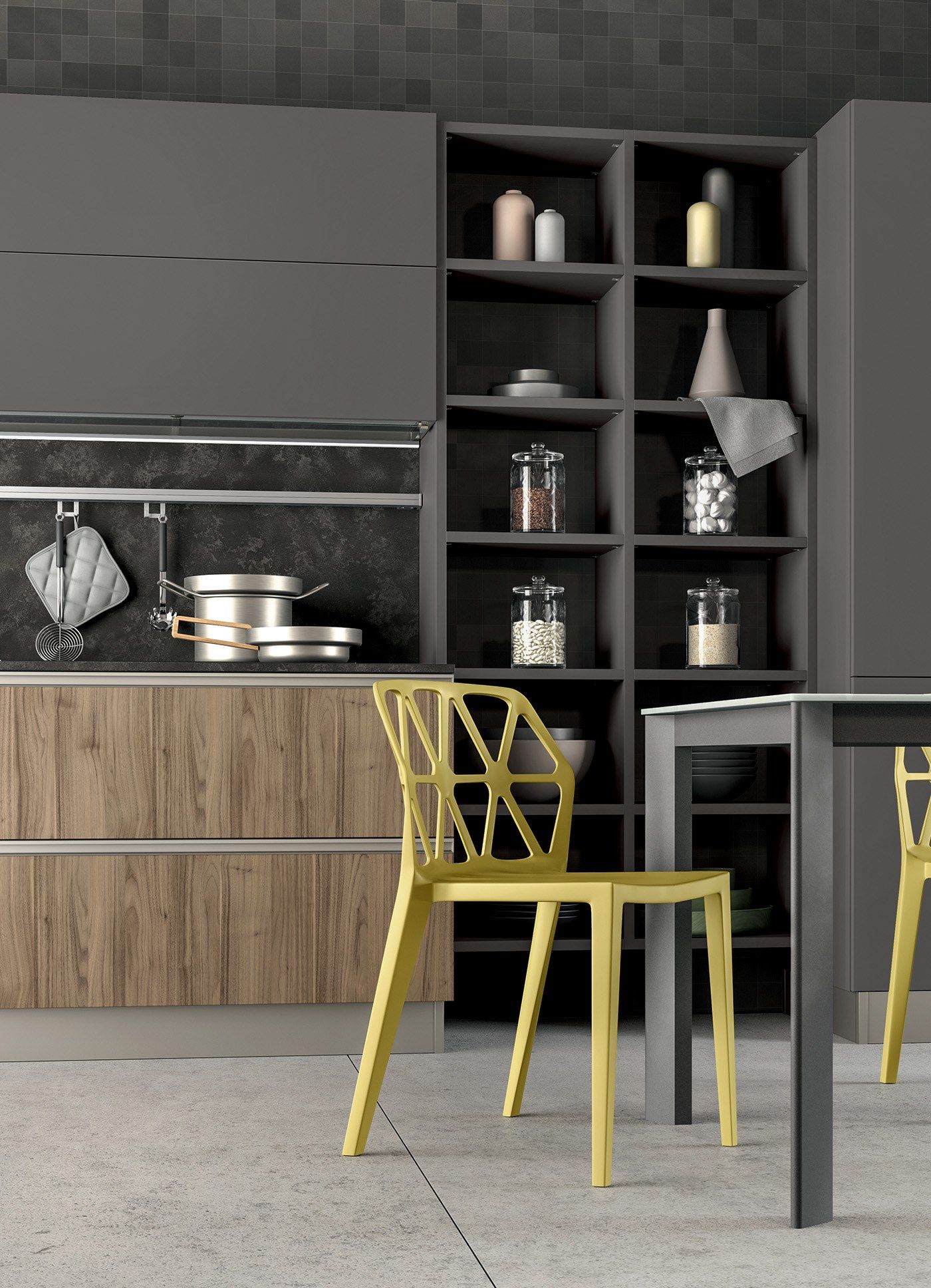 Custom melamine-faced chipboard kitchen LINEA By Colombini Casa