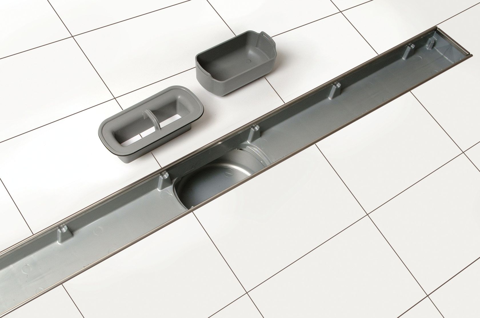 Stainless steel shower channel LINEARIS COMFORT By Kessel