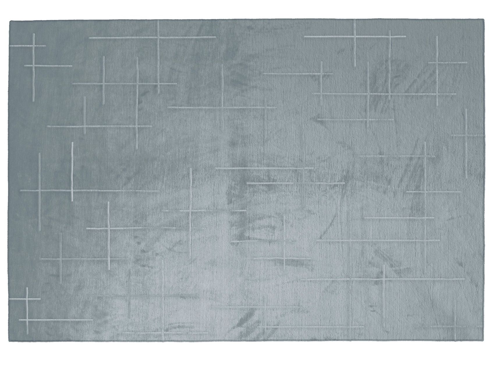 Solid-color rectangular silk rug LINES By GIORGETTI