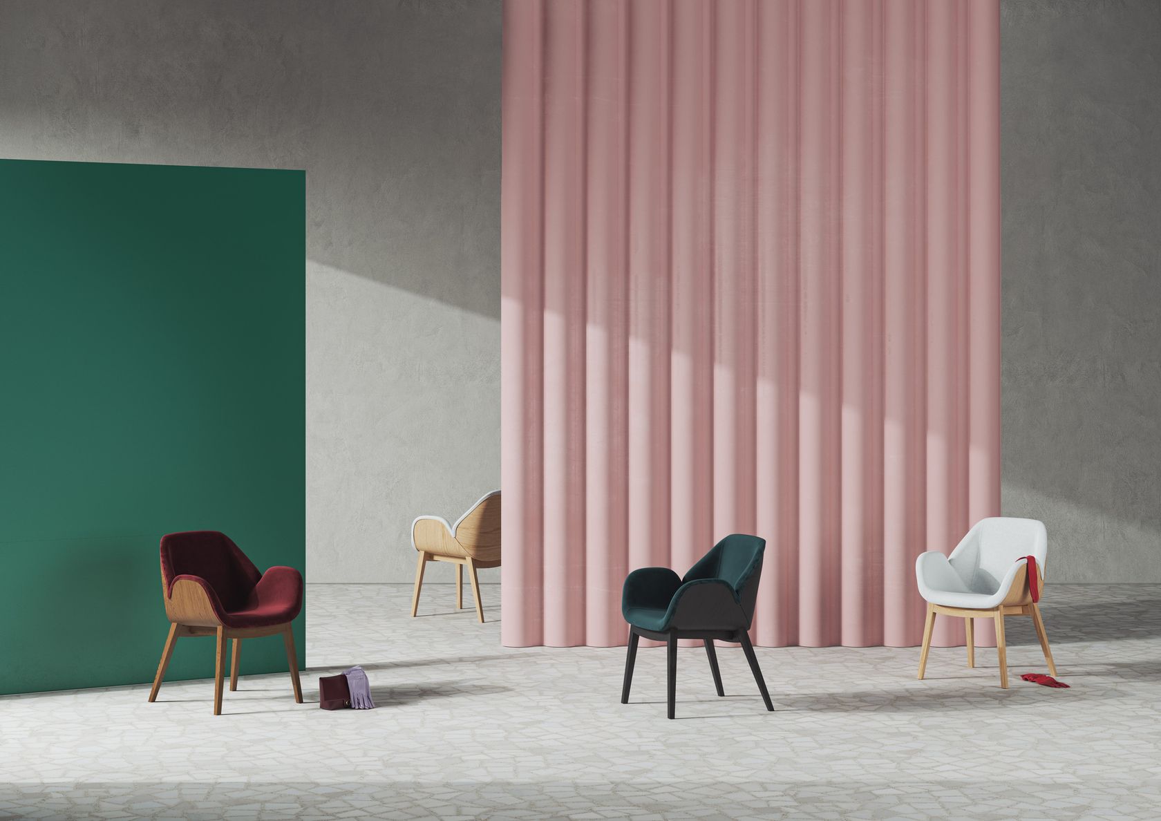 LIPS | Fabric easy chair Lips Collection By ALMA DESIGN design Mario Mazzer