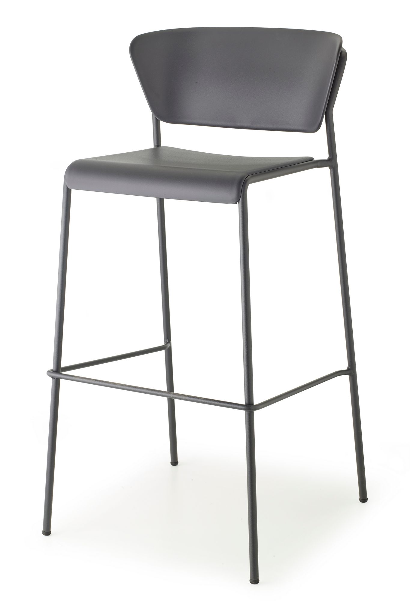 LISA TECNOPOLIMERO High technopolymer stool with footrest By SCAB ...