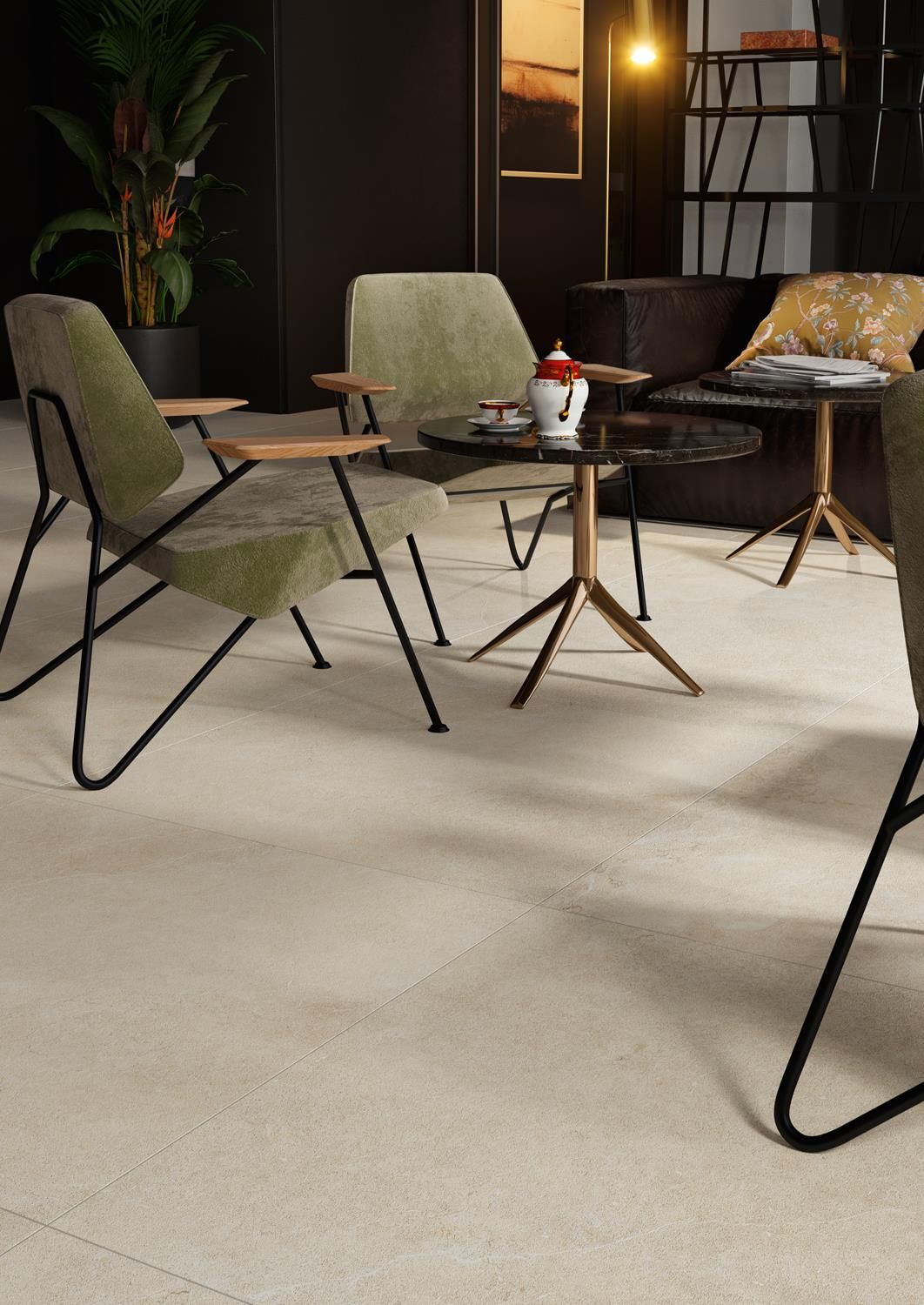 Porcelain stoneware wall/floor tiles with stone effect LITHOS MOON ...