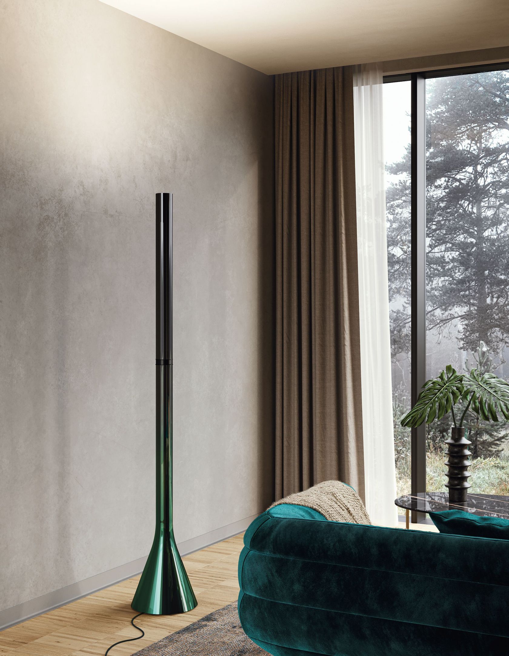 CROMA LED metal floor lamp with dimmer By LODES | design Luca Nichetto