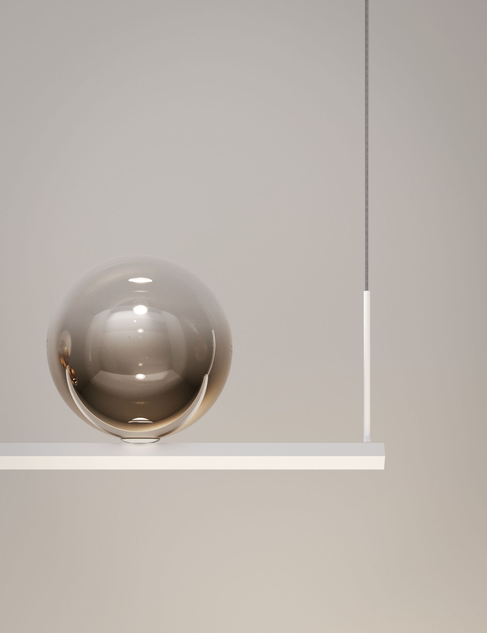 RANDOM STICK LED blown glass pendant lamp By LODES