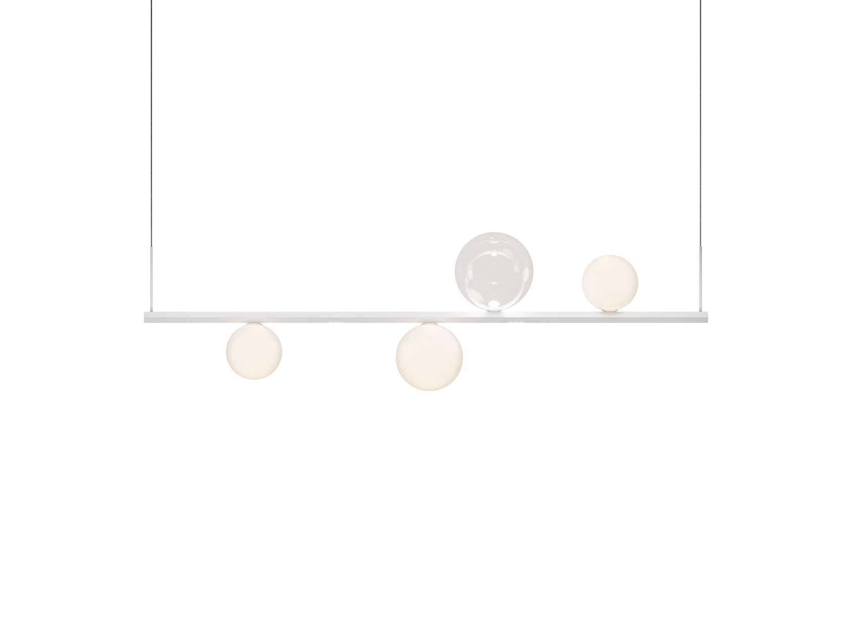 RANDOM STICK LED blown glass pendant lamp By LODES